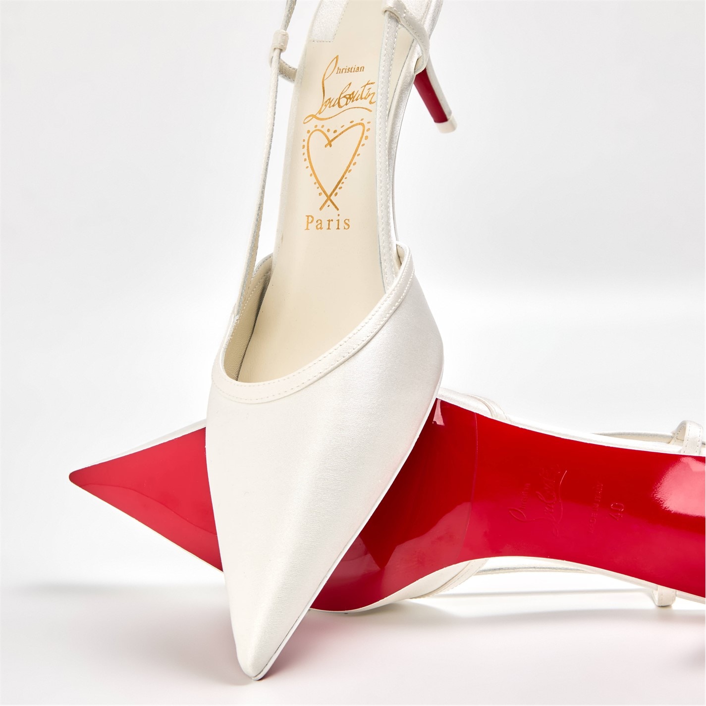 CHRISTIAN LOUBOUTIN | Women's Miss Z Slingbacks | Women | Ivory Snow ...