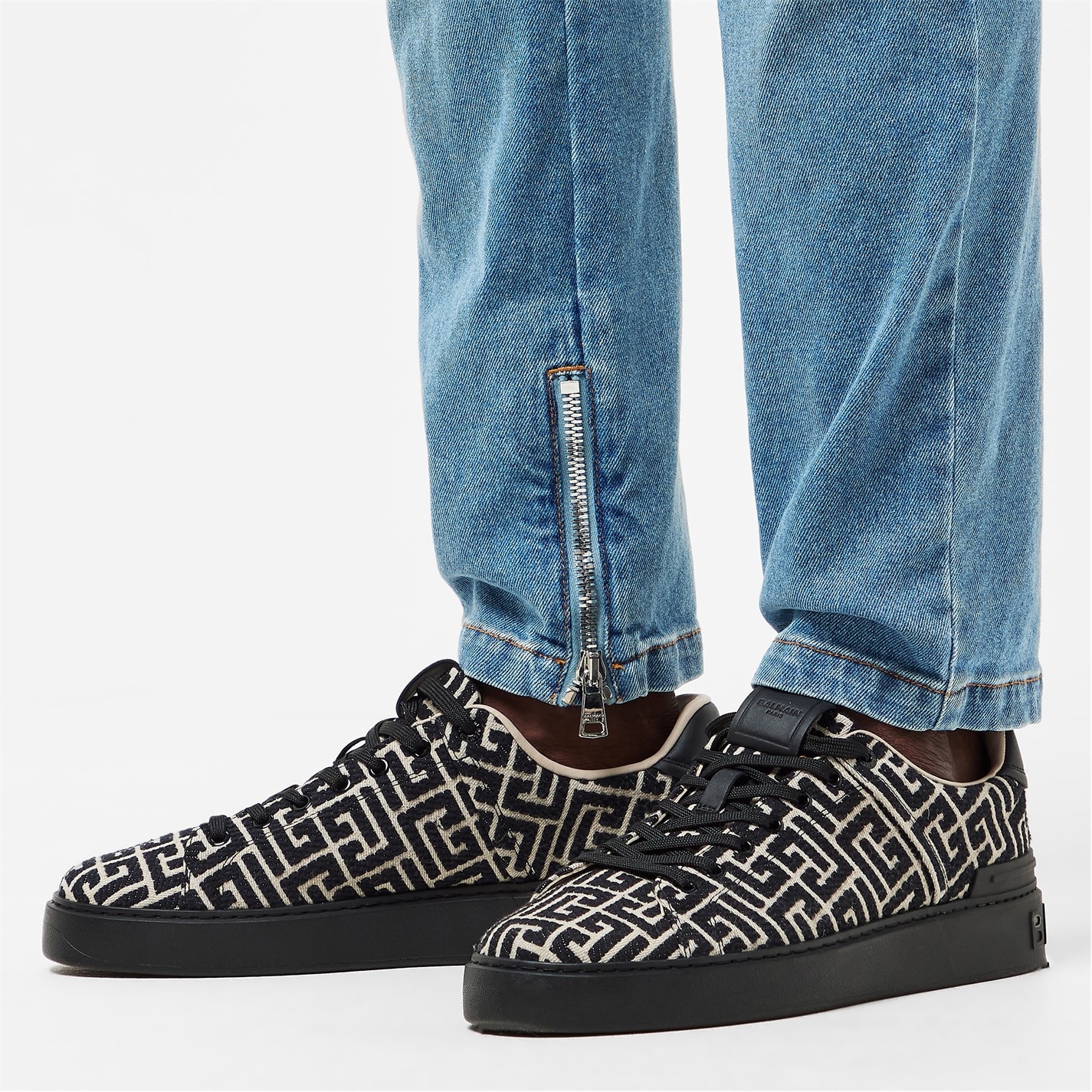 BALMAIN | Men's Mono Court Low-Top Trainers | Men | Multi | Flannels