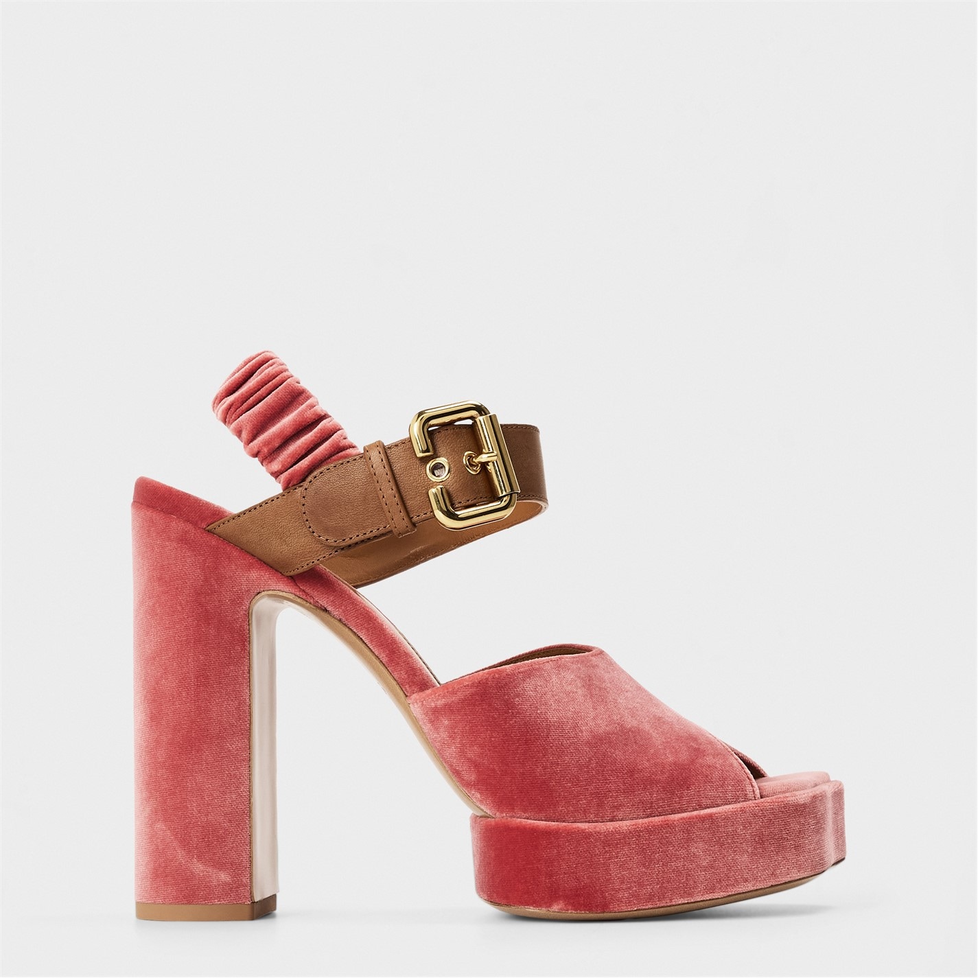 CHLOE | Women's Paddington Platform Heeled Sandals | Women | Raspberry ...
