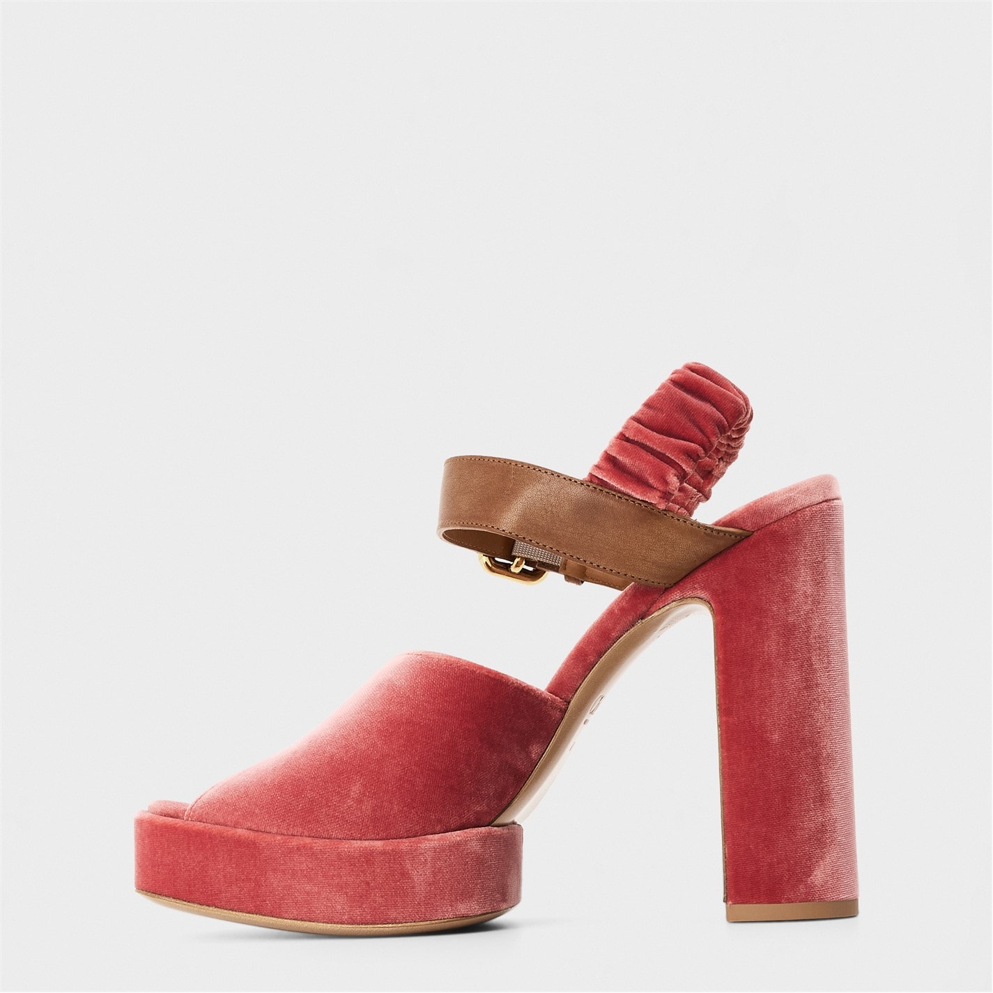 CHLOE | Women's Paddington Platform Heeled Sandals | Women | Raspberry ...