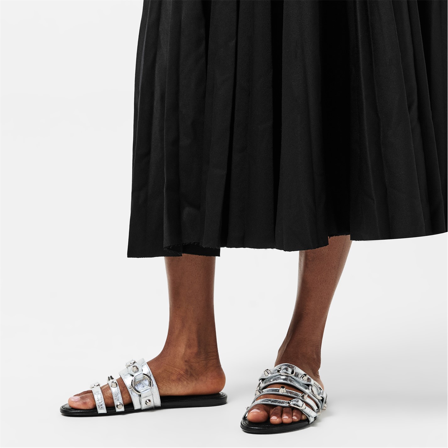 BALENCIAGA | Women's Bal City Slide Flat Sandals | Women | Flat Sandals ...