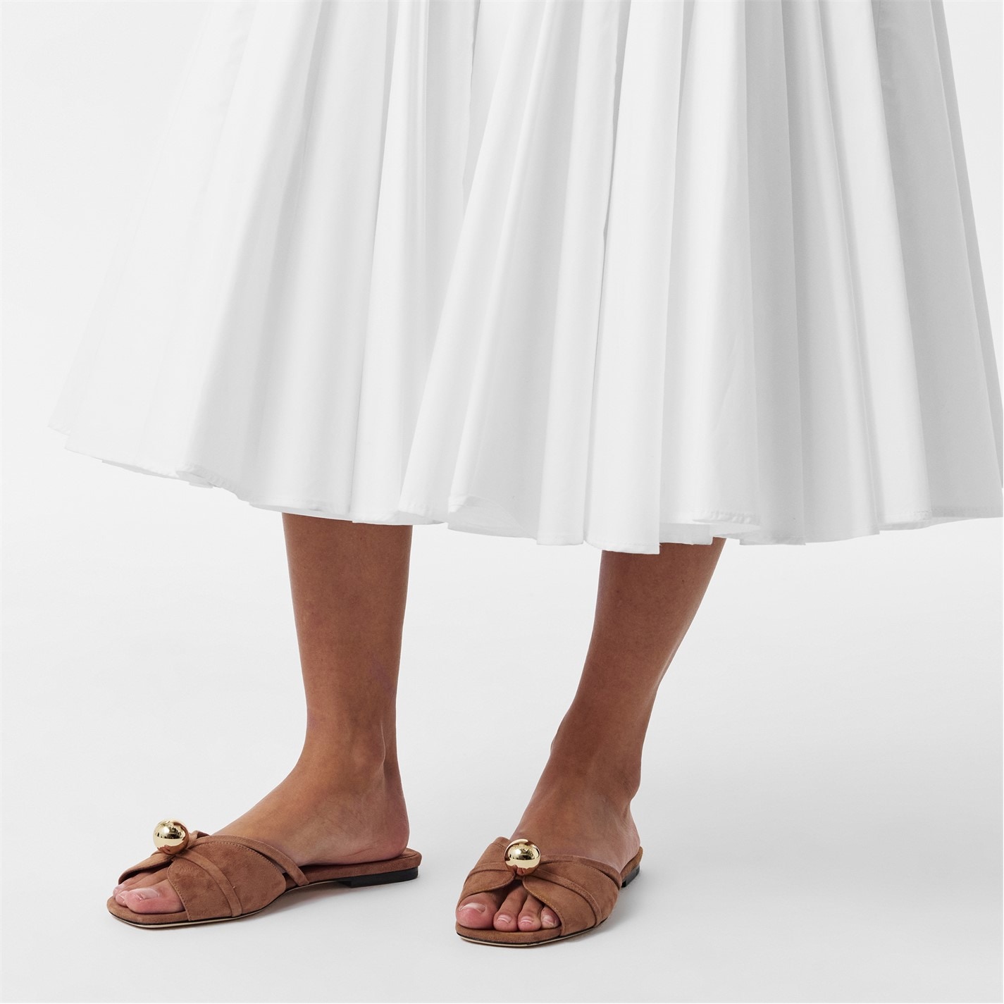 JIMMY CHOO | Women's Siva Mule Slip-On Flat Sandals | Women | Toffee ...