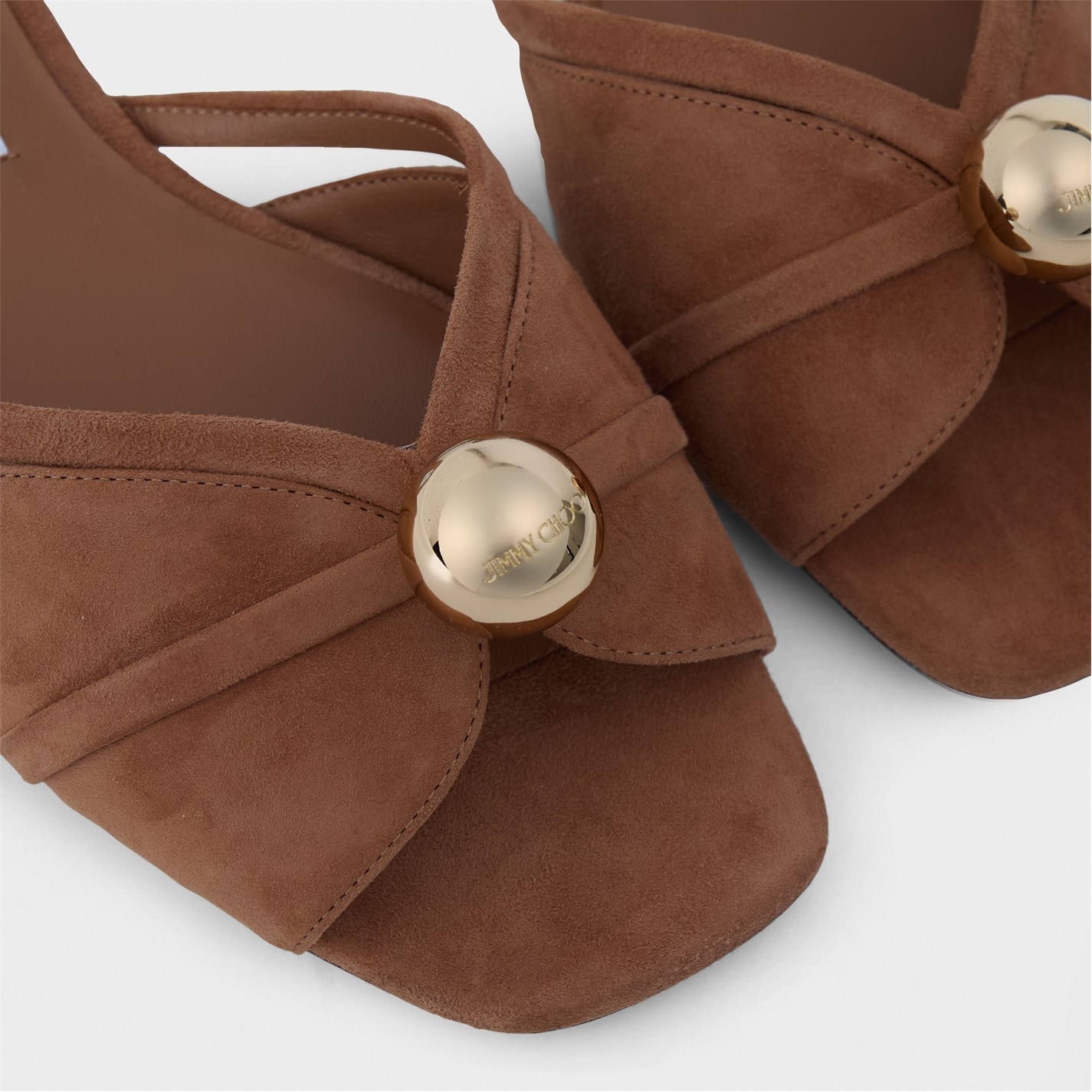 JIMMY CHOO | Women's Siva Mule Slip-On Flat Sandals | Women | Toffee ...