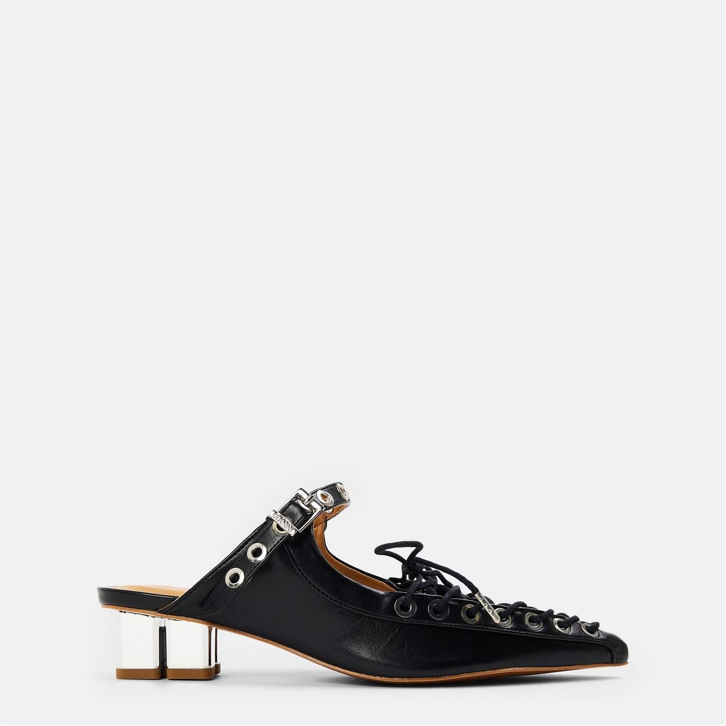 GANNI | Ganni Lace heel Mule Ld99 | Women | Black | Flannels