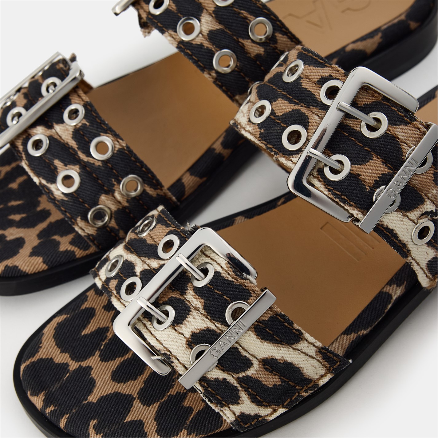 GANNI | Women's Flat Sandals | Women | Leopard | Flannels
