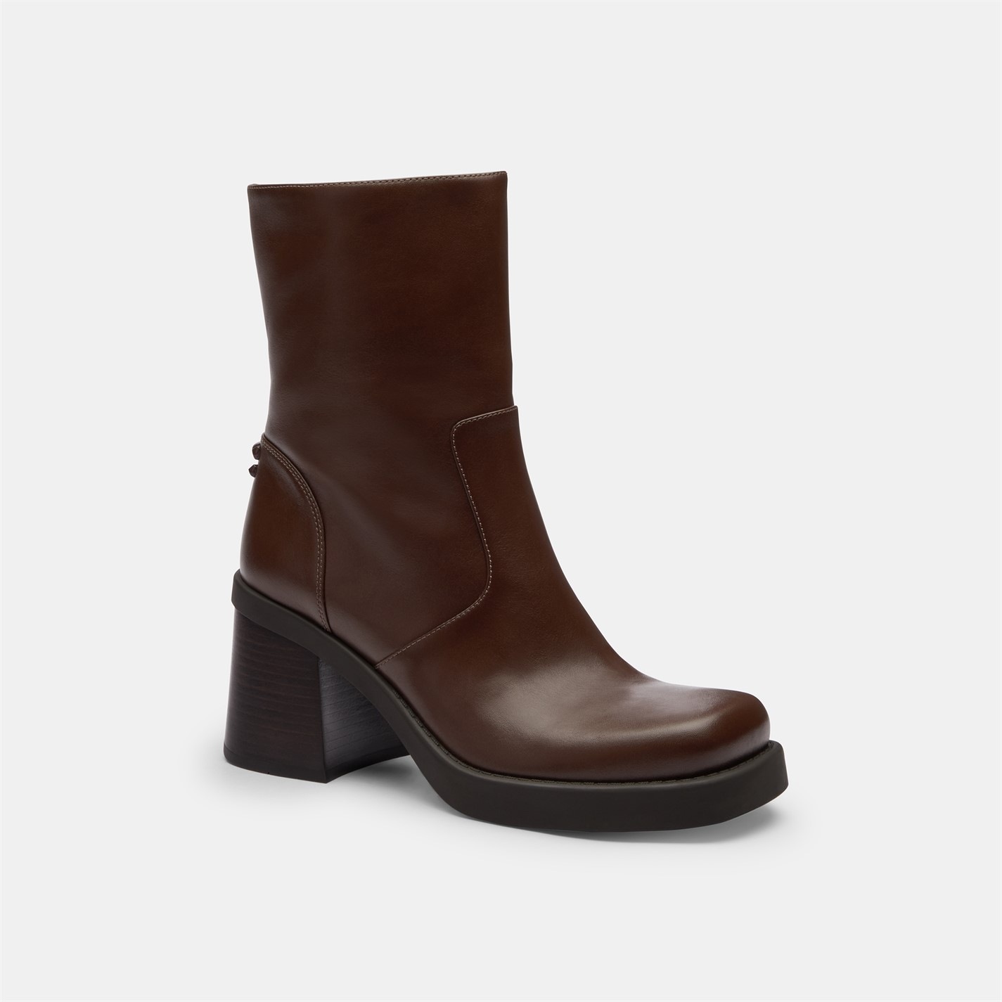 COACH | Women's Leather Ankle Heeled Boots | Women | Maple | Flannels