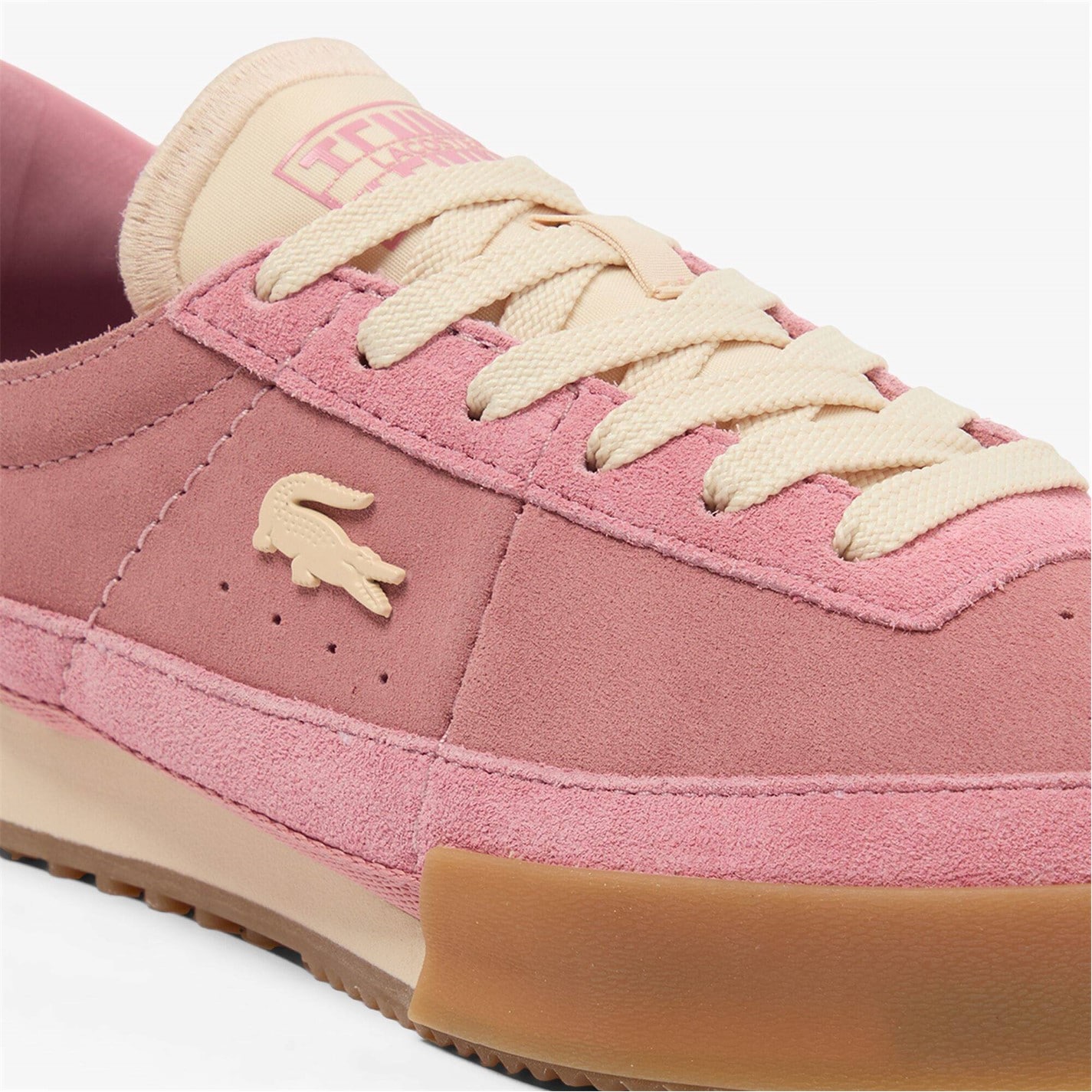 Lacoste | Women's Aura Suede Low-Top Trainers | Women | Pink/Gum | Flannels