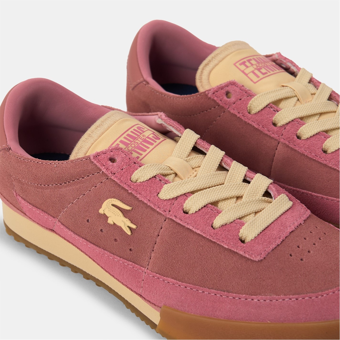 Lacoste | Women's Aura Suede Low-Top Trainers | Women | Pink/Gum | Flannels