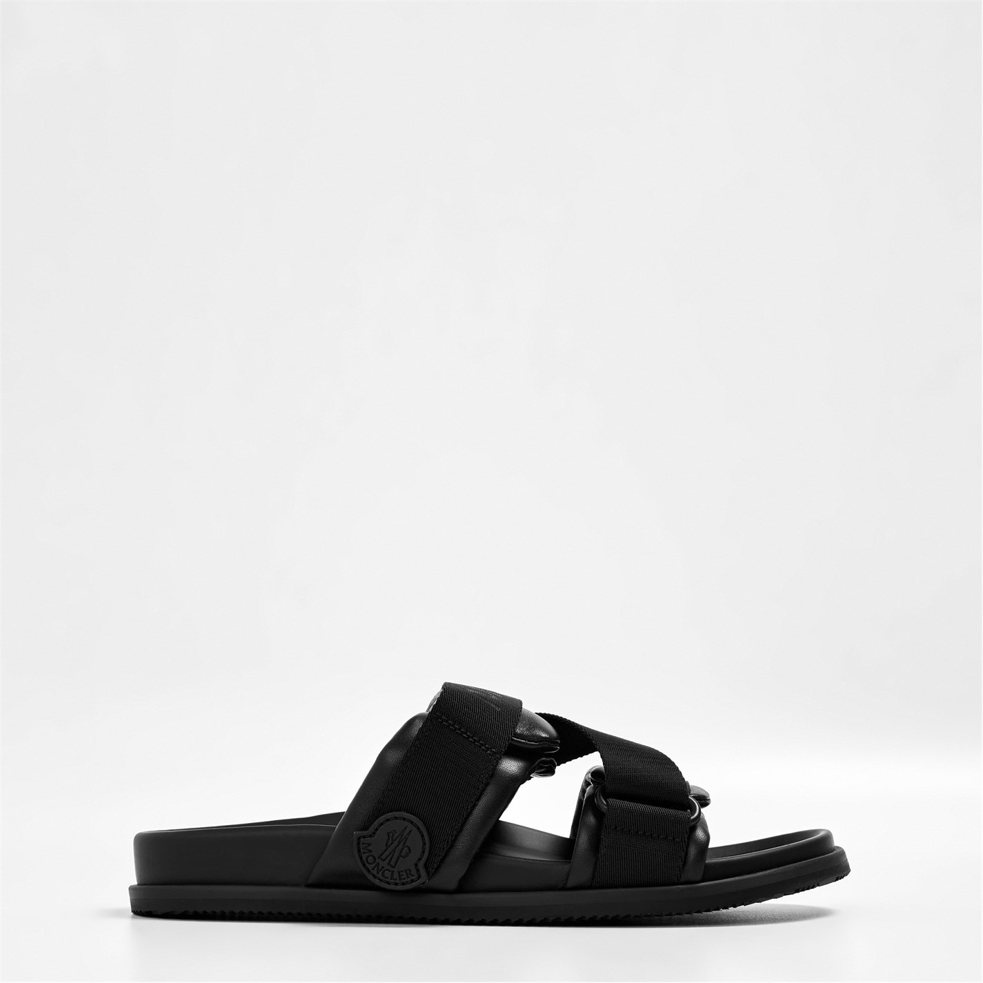 MONCLER | Women's Strap Flat Sandals | Women | Black 999 | Flannels