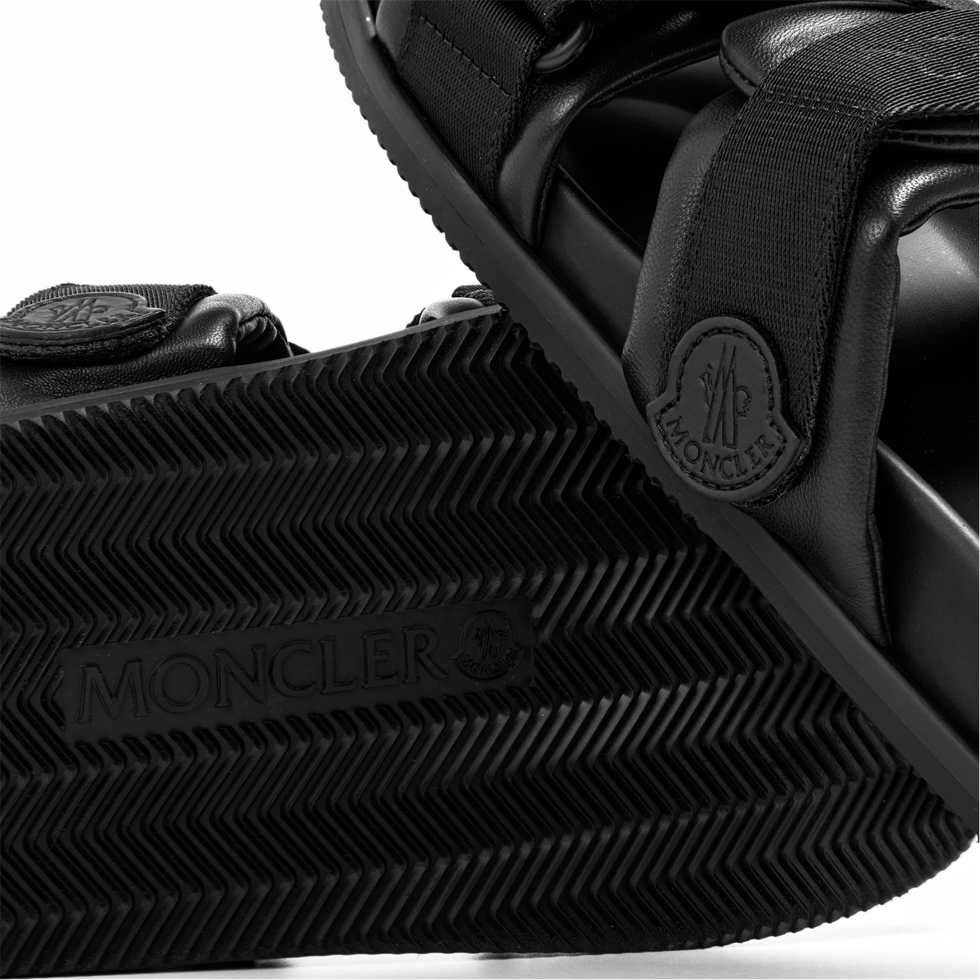 MONCLER | Women's Strap Flat Sandals | Women | Black 999 | Flannels