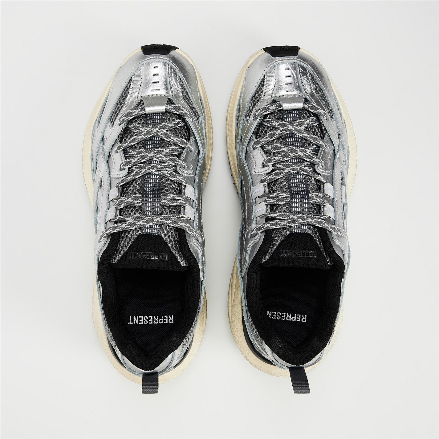 REPRESENT | Women's Storm Runner Chunky Trainers | Women | Silver ...