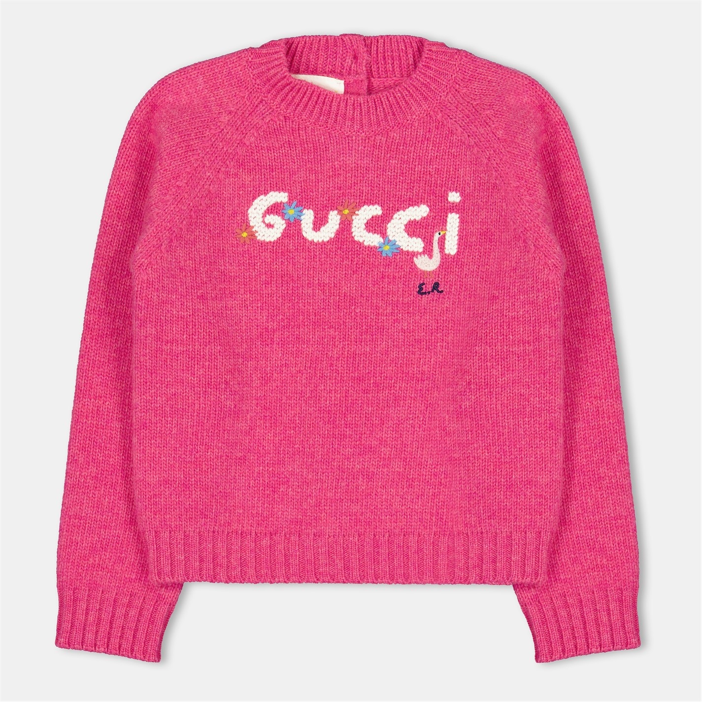GUCCI | Kids' Crew Neck Fine Knit Top | Kids | Pink 5307 | Flannels