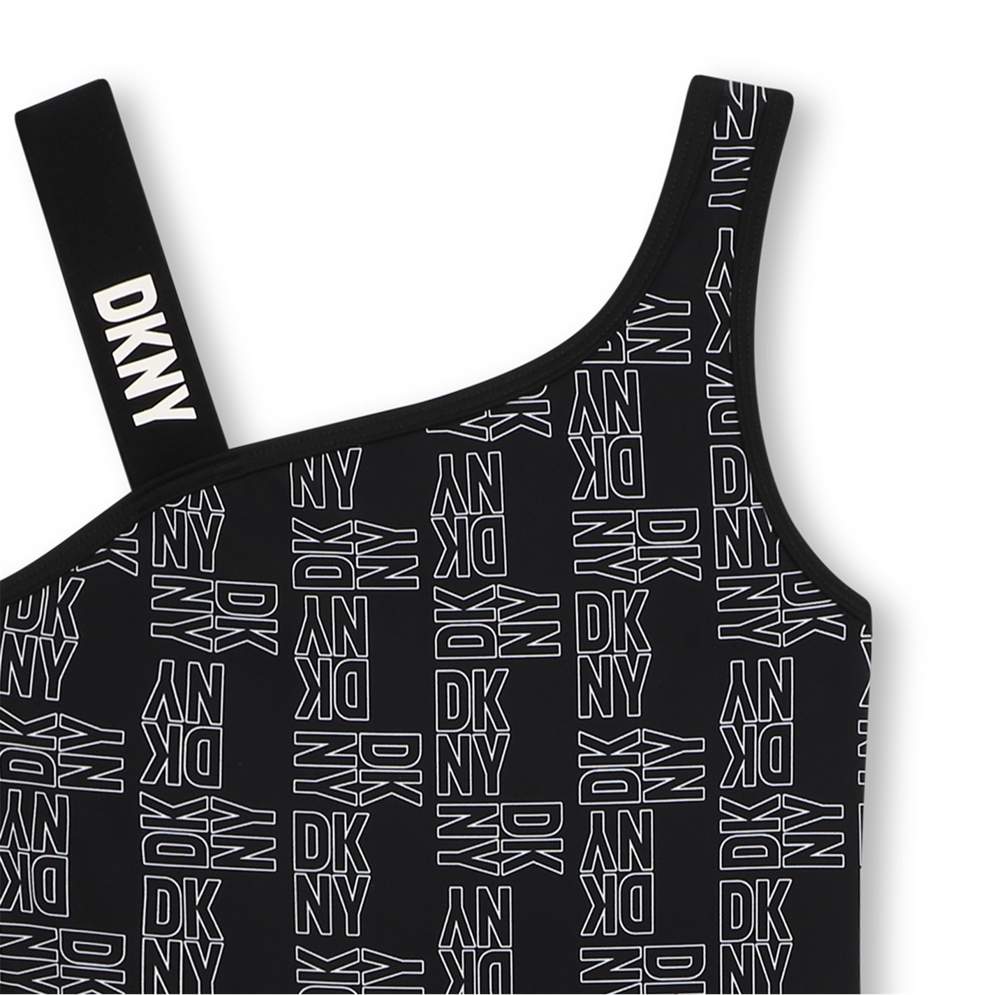 DKNY | Kids' Logo Scoop Neck Swimsuit | Kids | Blk/Wht M41 | Flannels