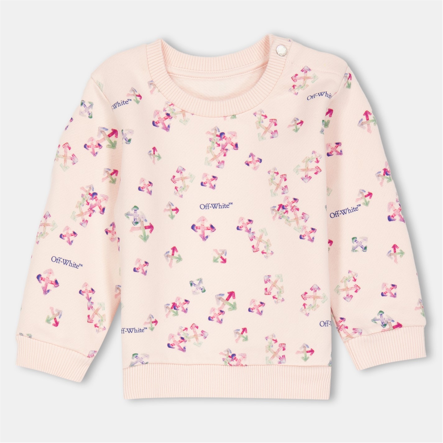 OFF WHITE | Kids' All Over Print Crew Sweatshirt | Kids | Pink 3C84 ...