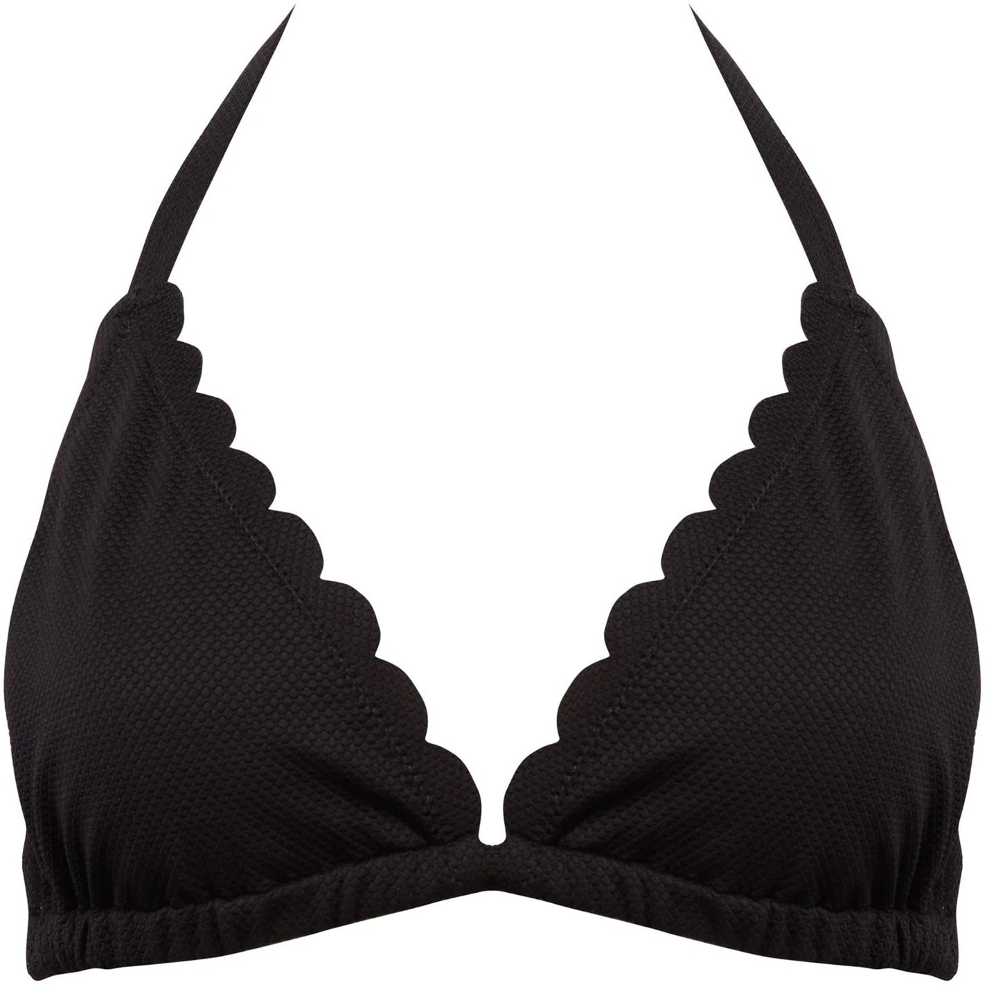 Peek and Beau | Fuller Bust Scallop Triangle Bikini Top | Women | Black ...