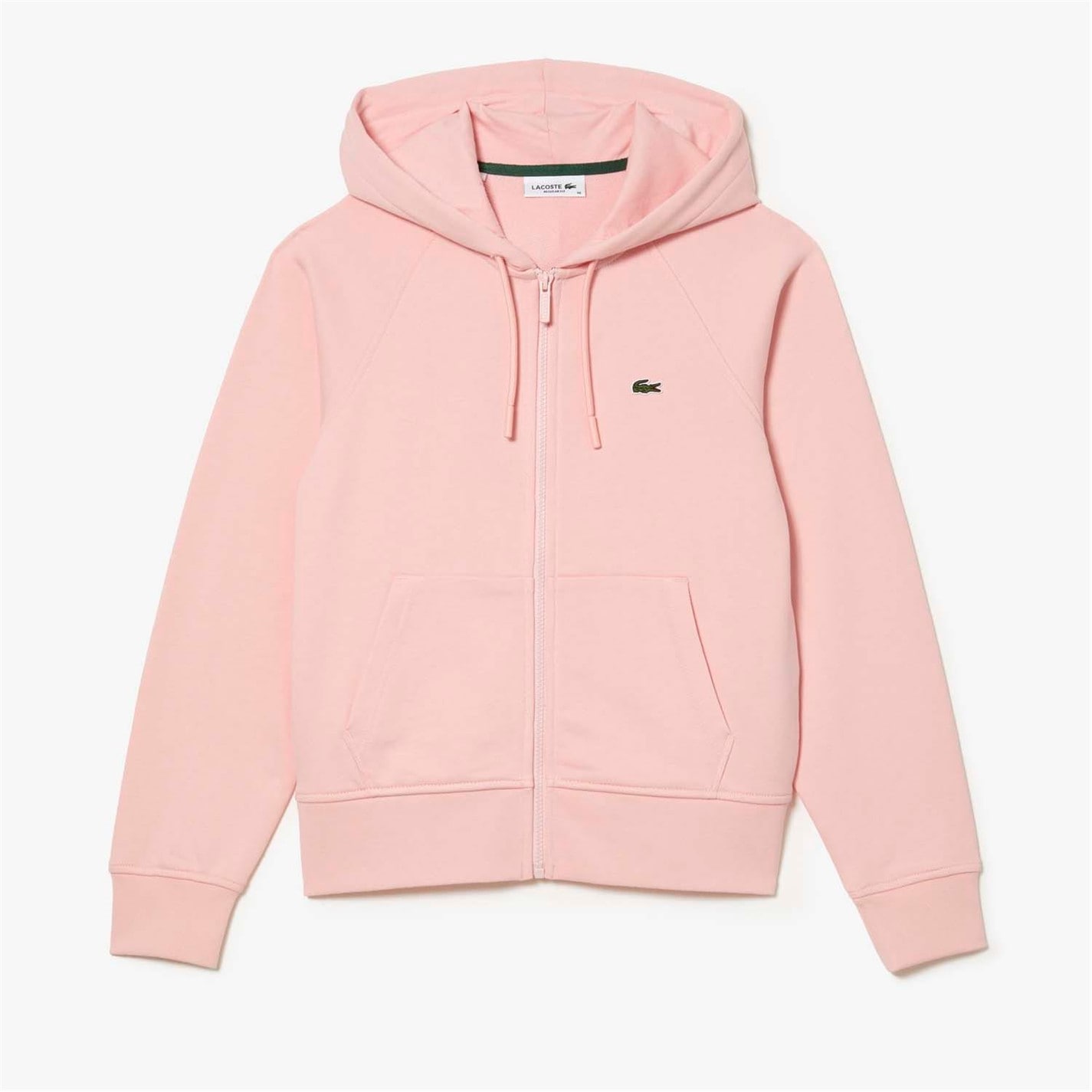 Lacoste | Fleece Zip-Up Hoodie | Women | Pink | Flannels