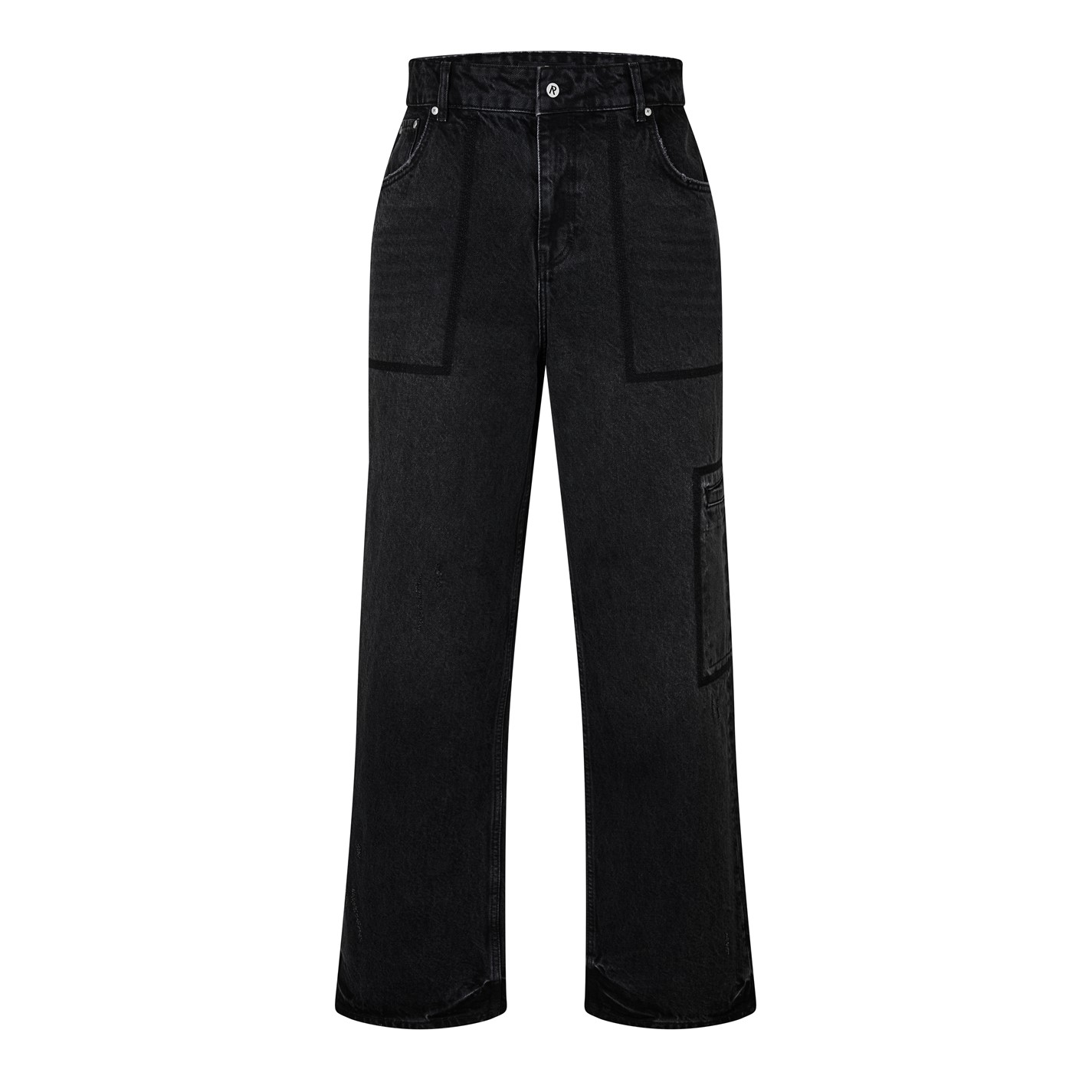 REPRESENT | Men's Drive Denim Wide Leg Jeans | Men | Jet Black | Flannels