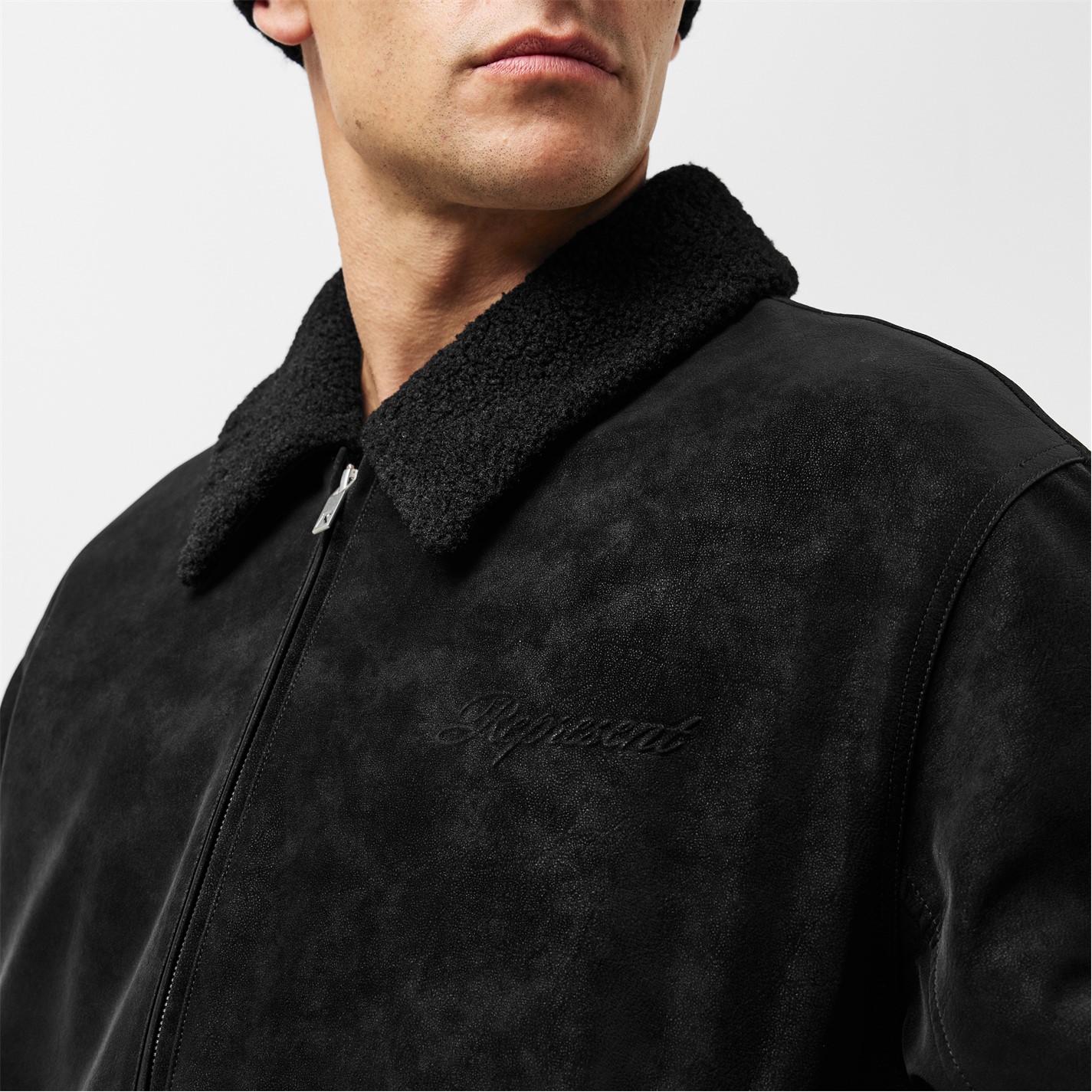 REPRESENT | Men's Tailored Fit Shearling Jacket | Men | Jet Black ...