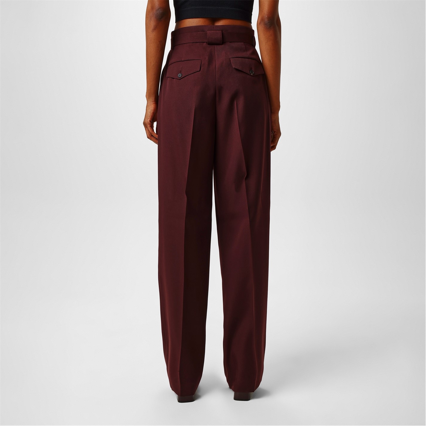 LANVIN | Women's Structured Fit Tailored Trousers | Women | Burgundy ...