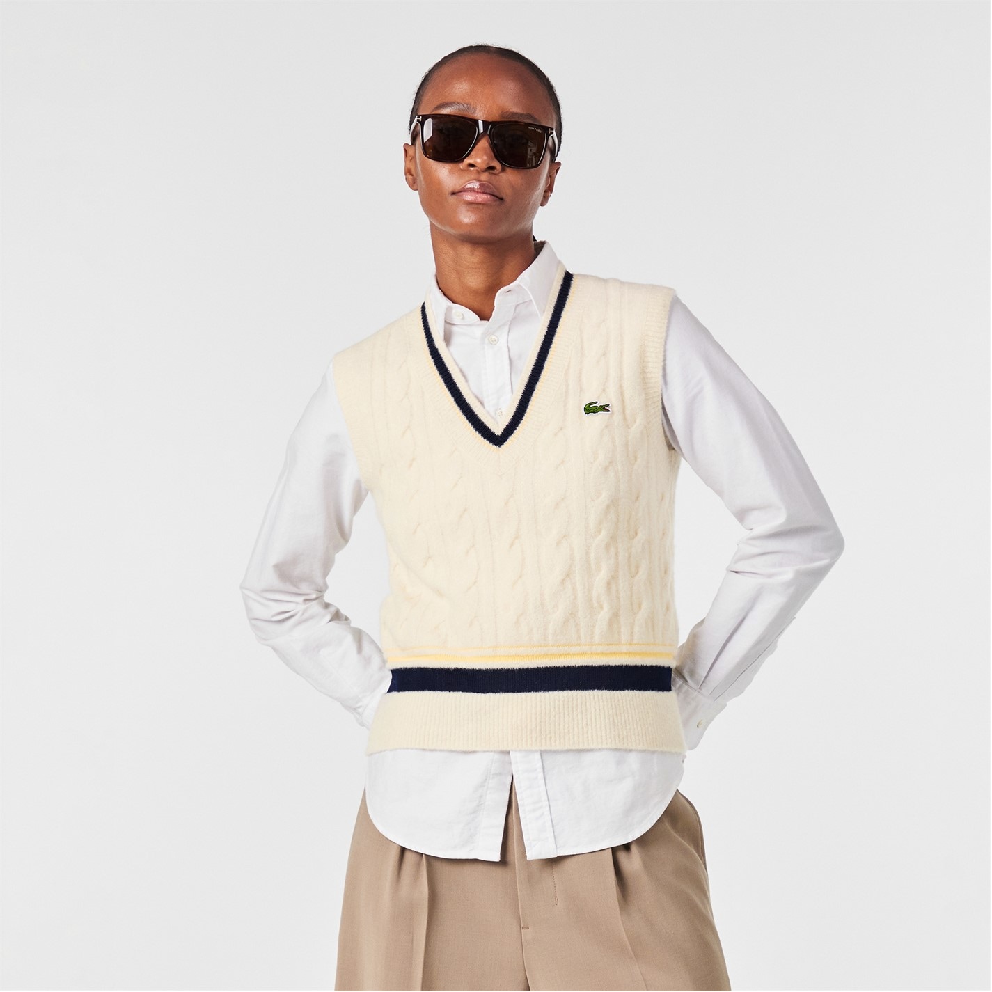 Lacoste | Lacoste Knit Vest Ld54 | Women | Lapland | Flannels