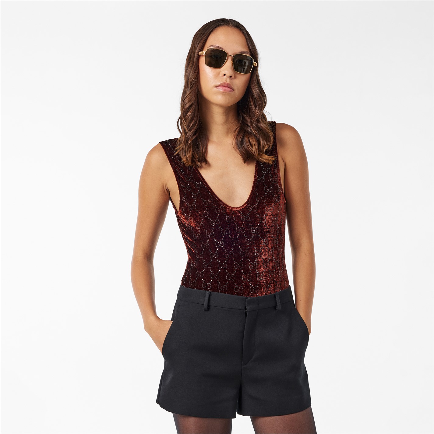 GUCCI | Women's Close-Fitting Stretch Bodysuit | Women | Chestnut ...