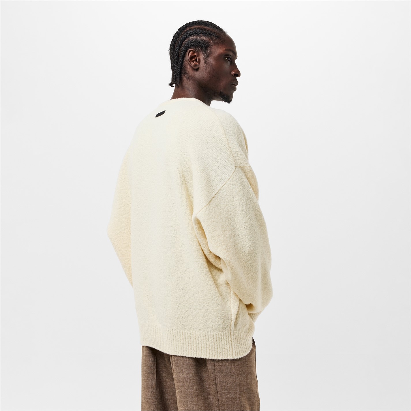 FEAR OF GOD | Men's Relaxed Fit Crew Neck Jumper | Men | Cream | Flannels