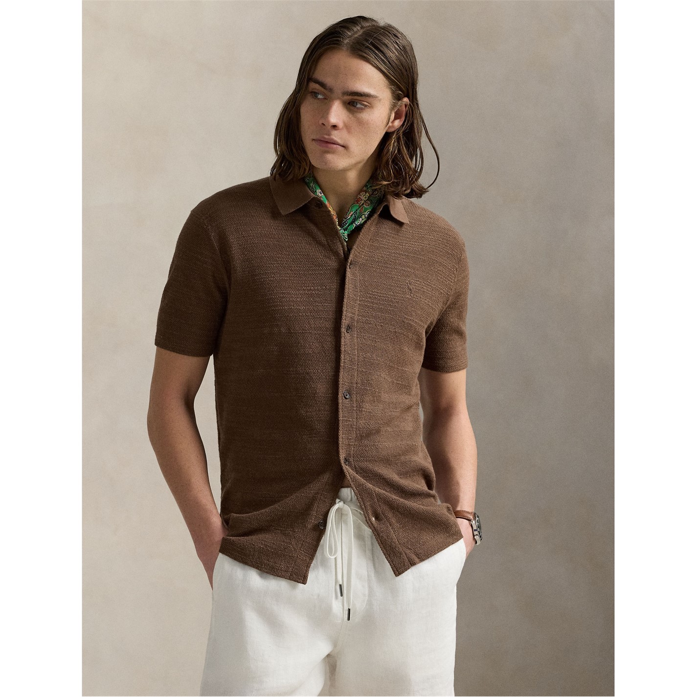 Polo Ralph Lauren | Men's Short Sleeve Knitted Top | Men | Fall Brown ...