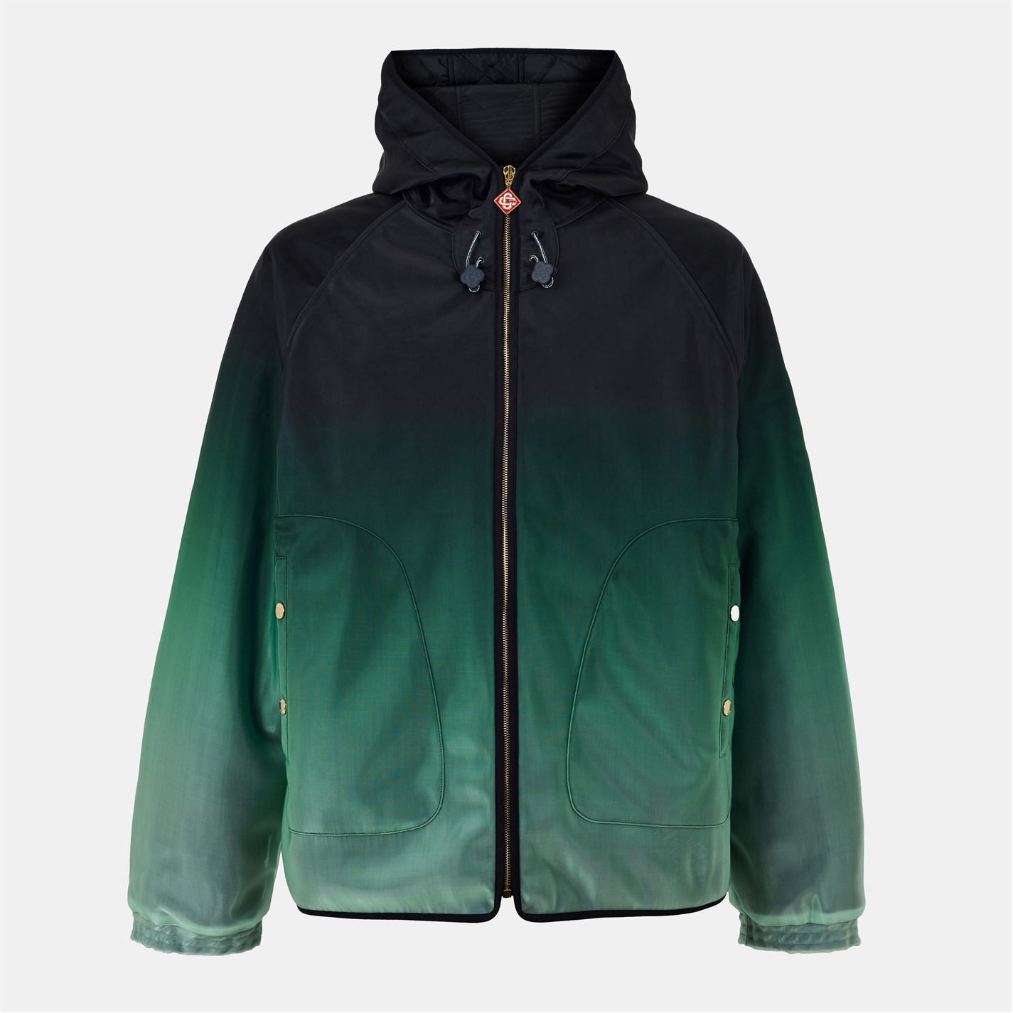 CASABLANCA | Men's Gradient Lightweight Windbreaker | Men | Black/Green ...