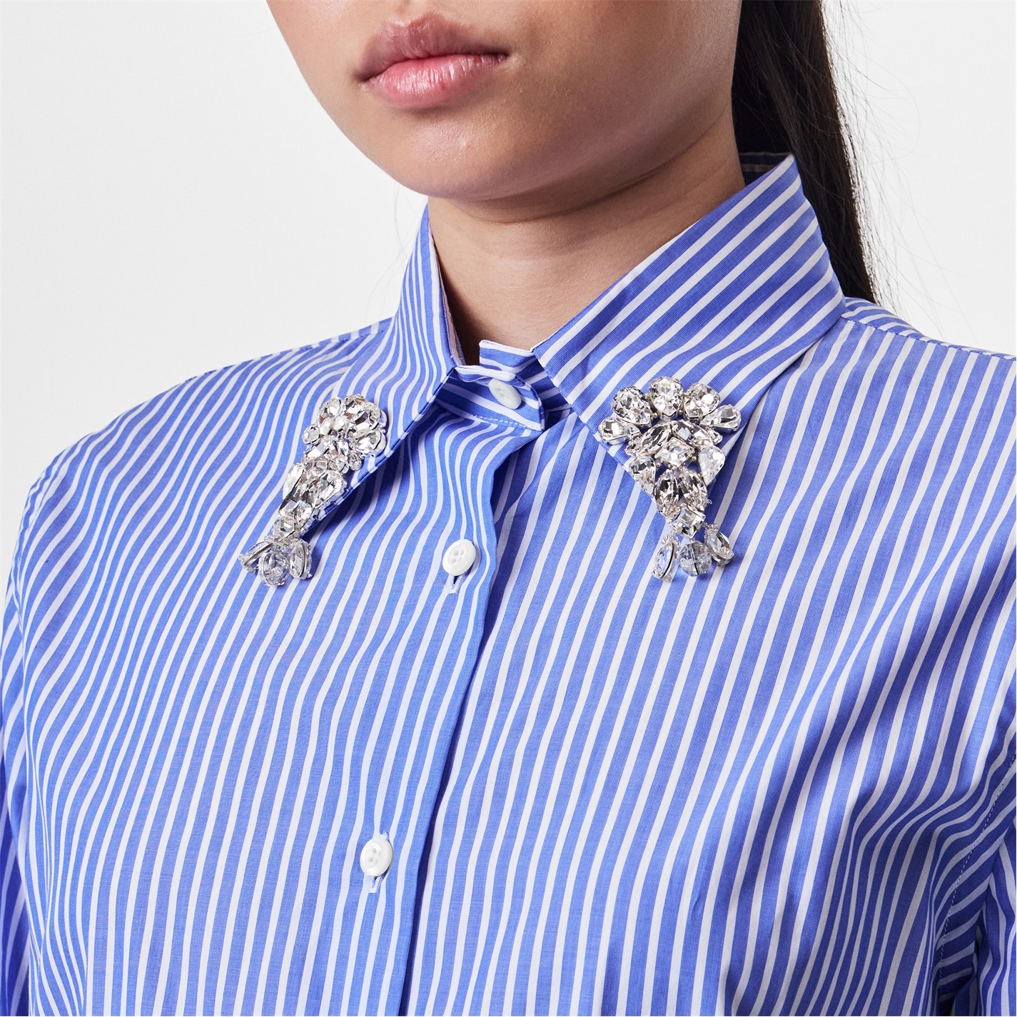 PRADA | Embellished Shirt | Women | Azzuro | Flannels