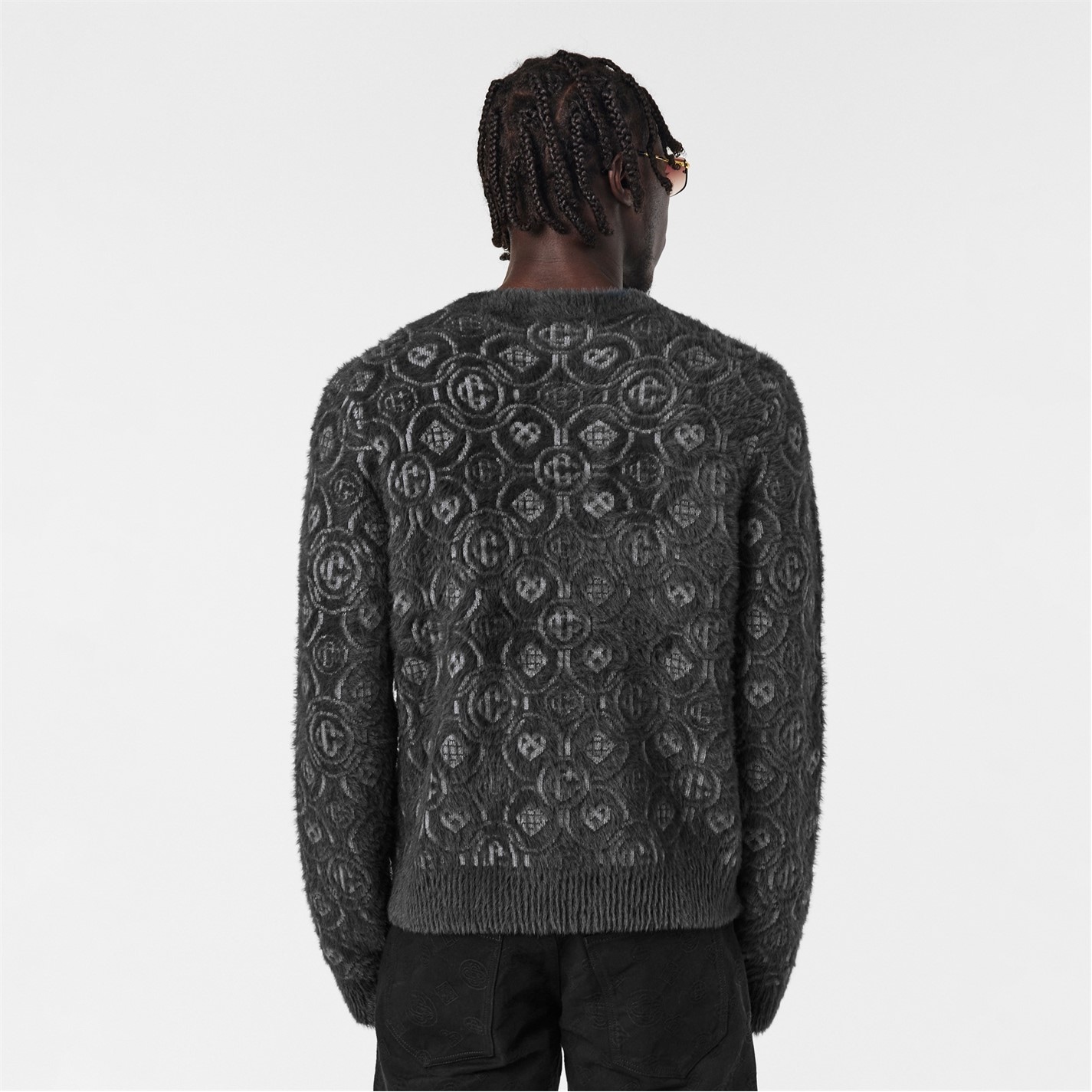 CASABLANCA | Men's Mono Crew Neck Jumper | Men | Grey | Flannels