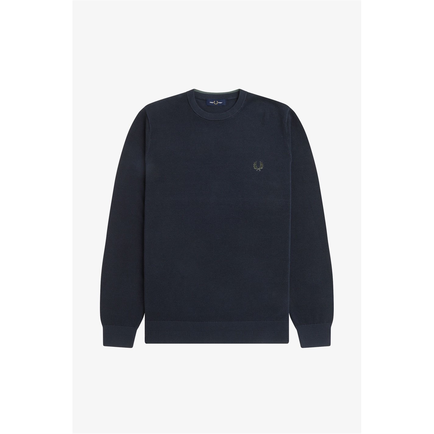 Fred Perry | Men's Pique Crew Neck Jumper | Men | Crew Neck Jumpers ...