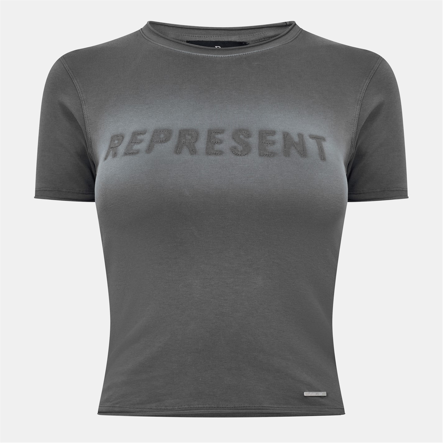 REPRESENT | Women's Cropped Fitted Baby Tee | Women | Grey | Flannels