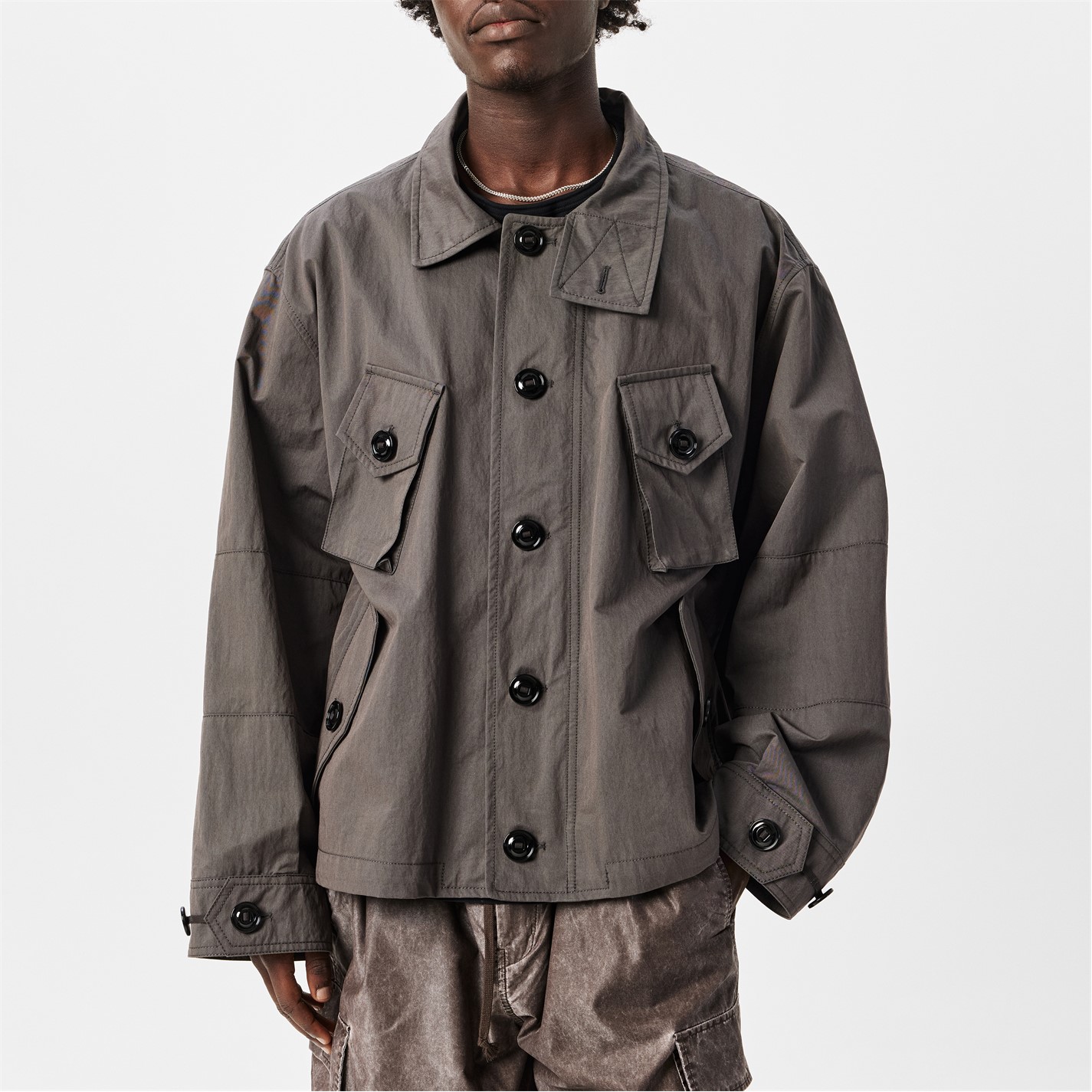 OUR LEGACY | Men's Service Structured Parka | Men | Old Steel | Flannels