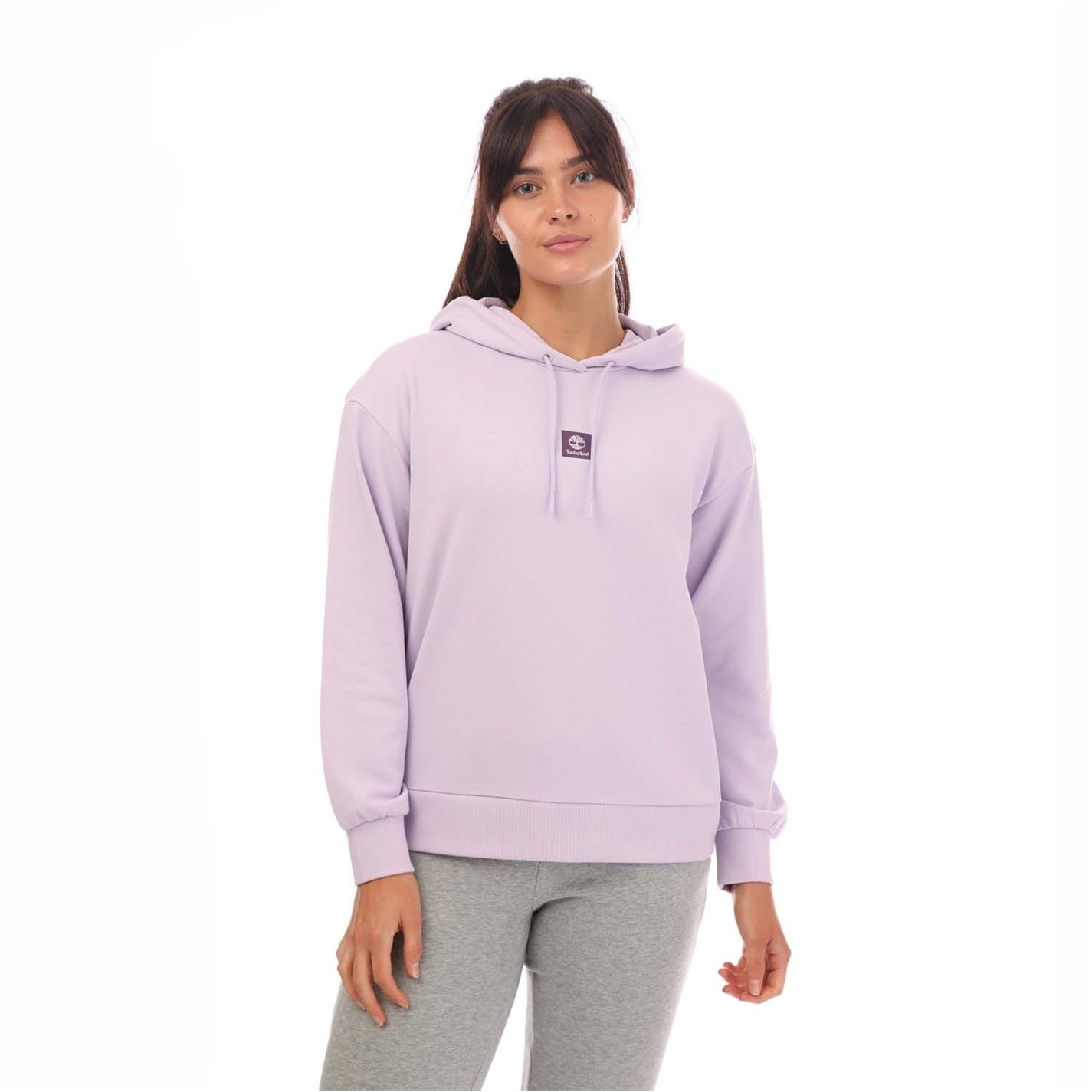 Timberland | Stack Logo Loopback Hoody | Women | Lilac | Flannels