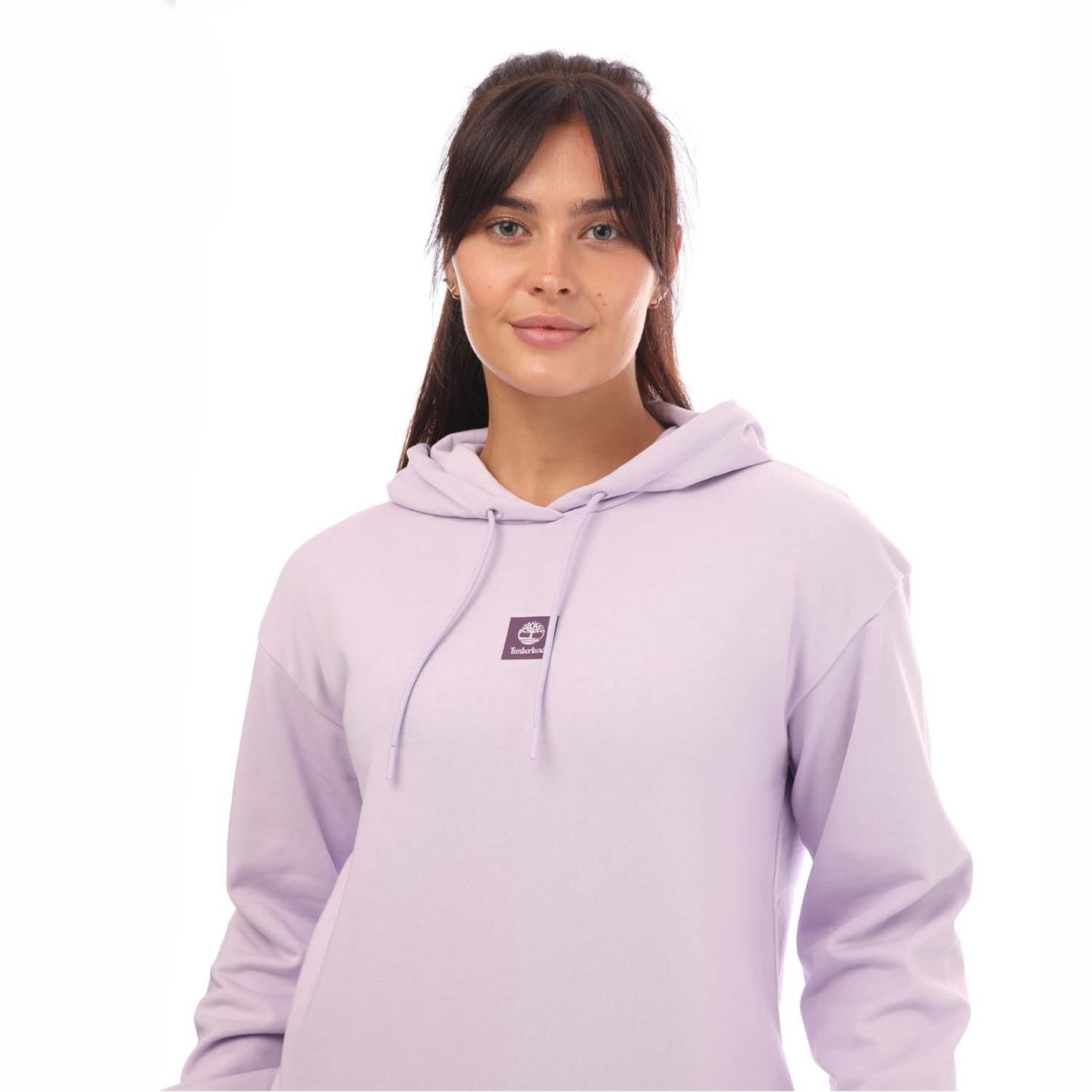 Timberland | Stack Logo Loopback Hoody | Women | Lilac | Flannels