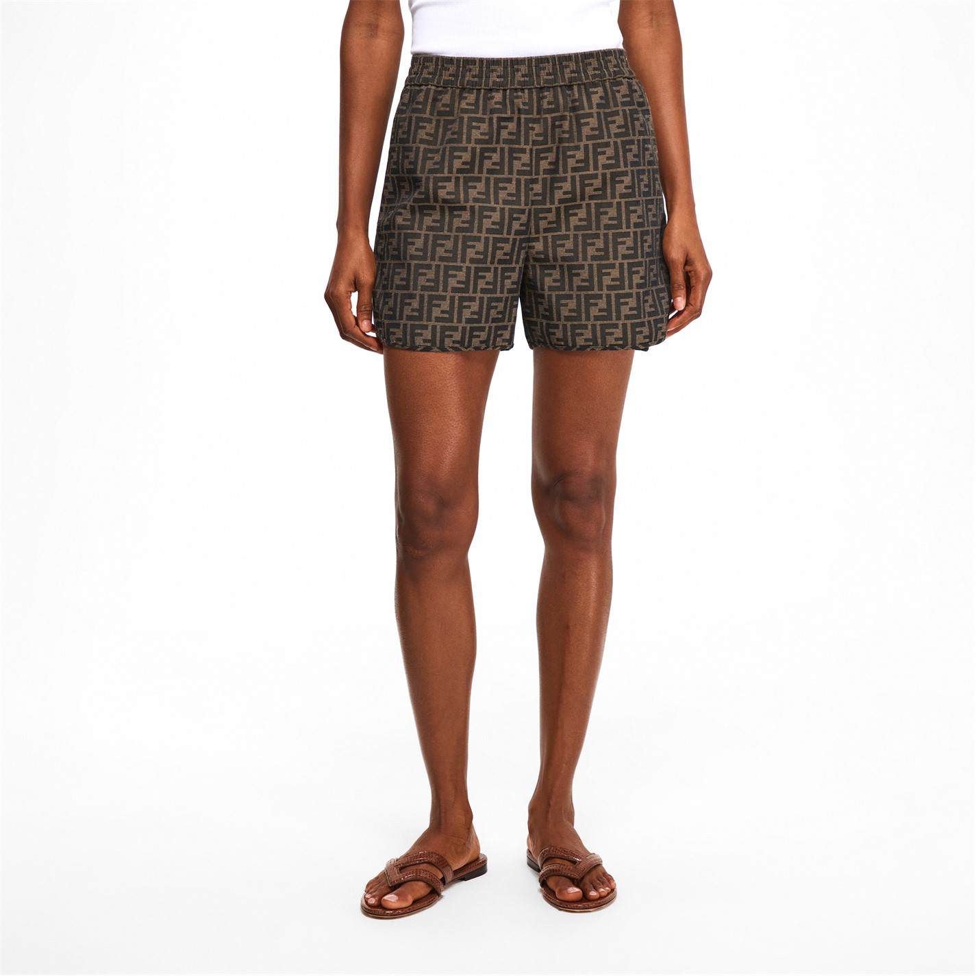FENDI | Fendi FF Shorts Ld62 | Women | Tobacco | Flannels