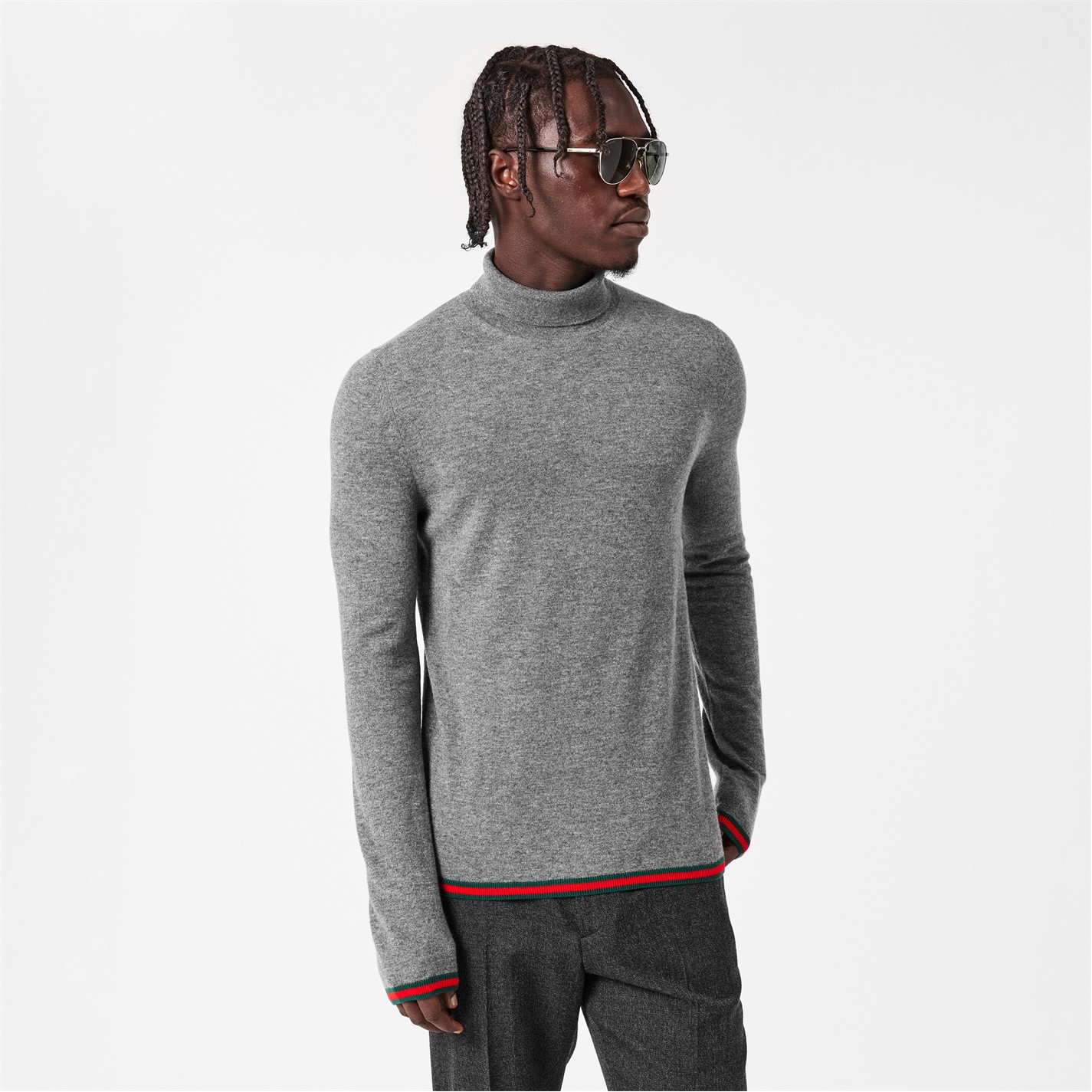 GUCCI | Men's Designer Crew Neck Jumper | Men | Grey | Flannels