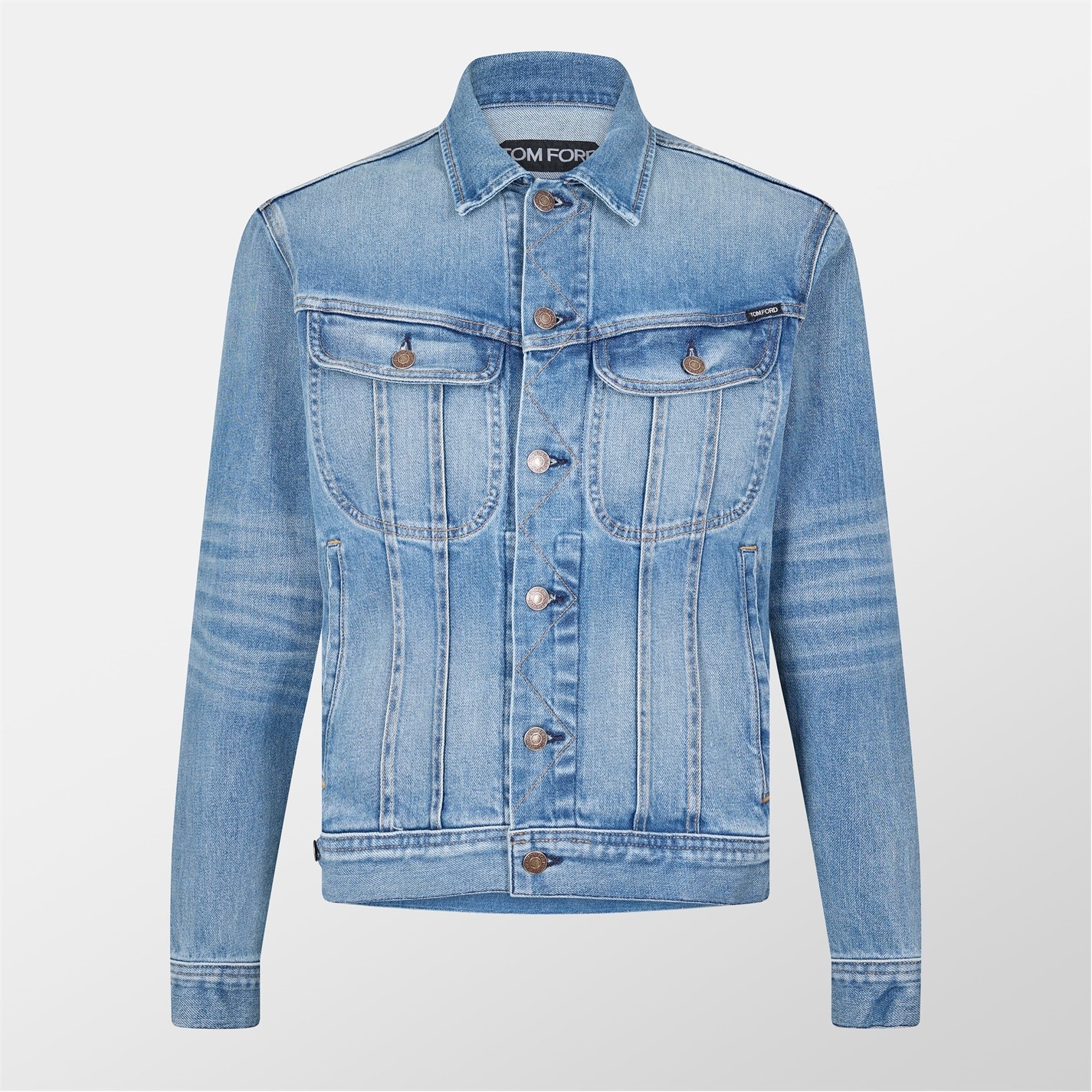 TOM FORD | Men's Icon Tailored Fit Denim Jacket | Men | Summer Blue ...