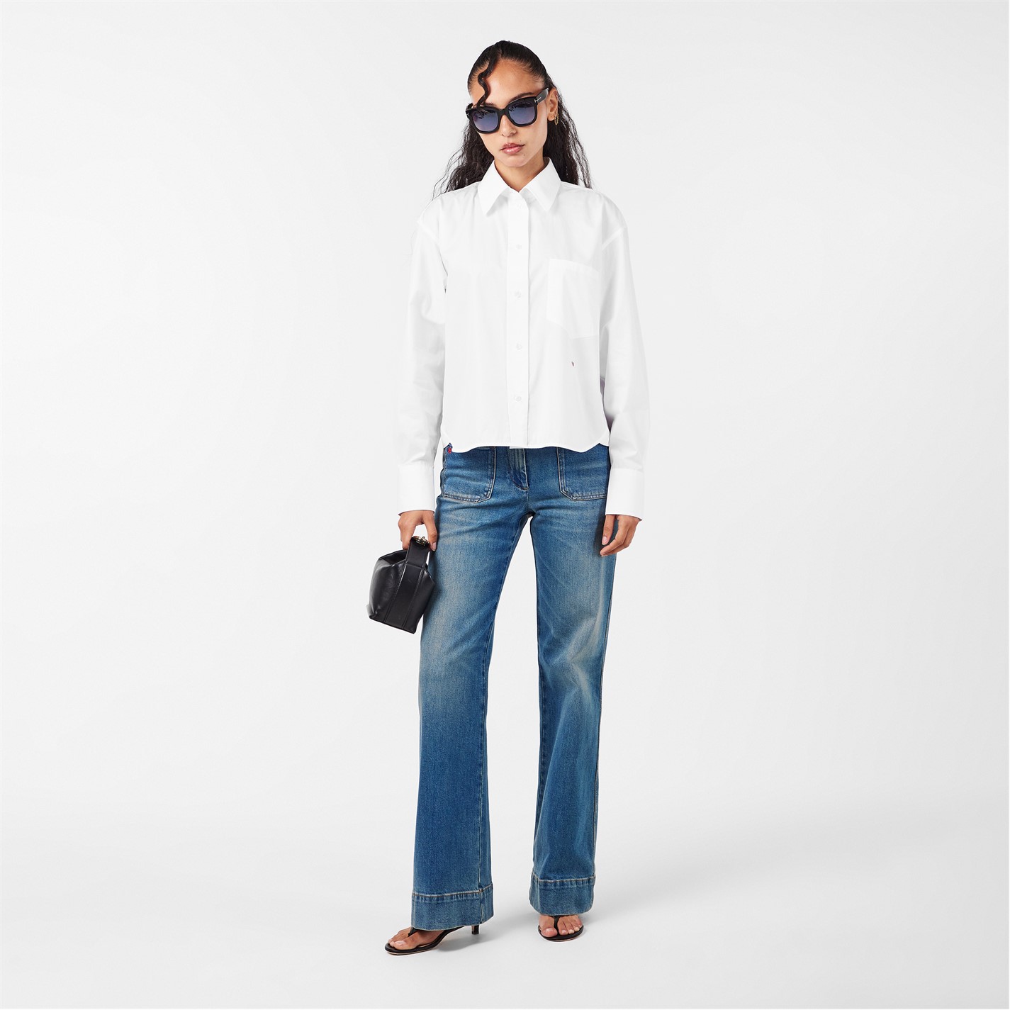 VICTORIA BECKHAM | Victoria Crop Shirt Ld54 | Women | White | Flannels