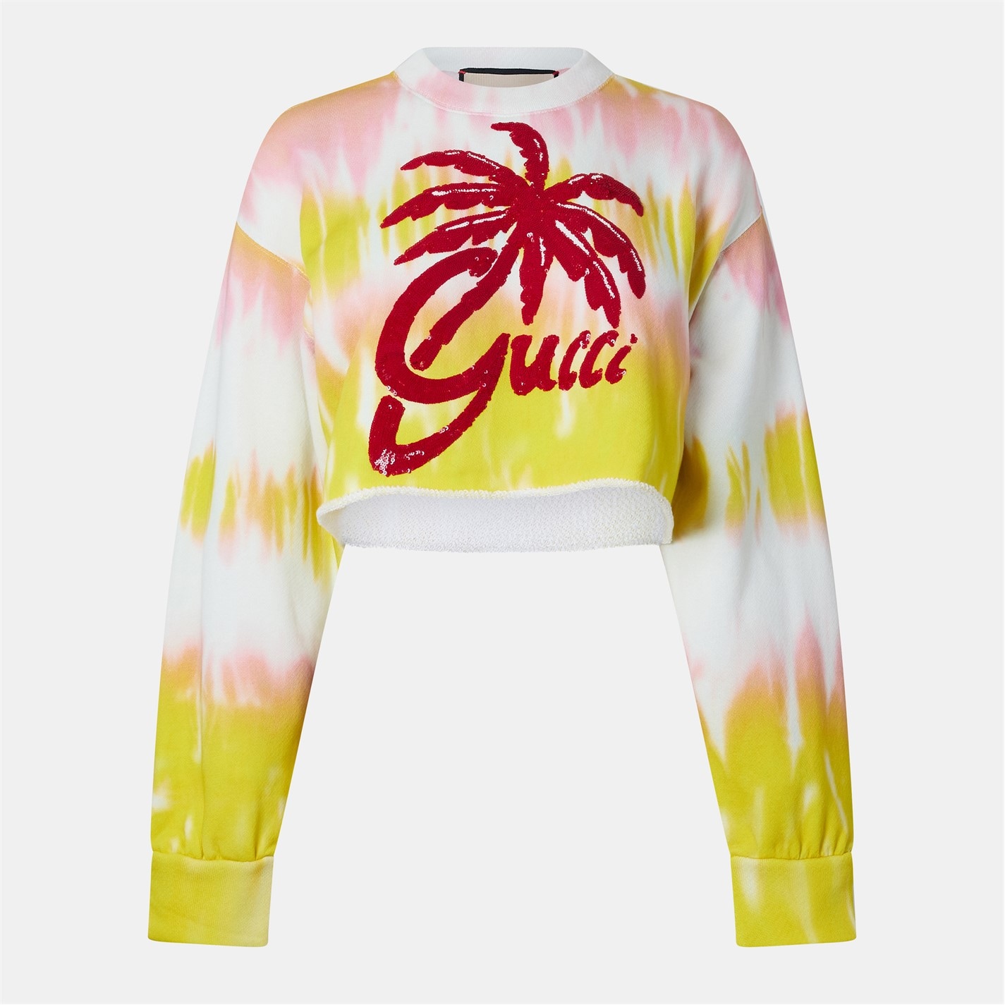 GUCCI | Women's Cropped Sweater, Design Style | Women | Yllw/Mltclr/Mix ...