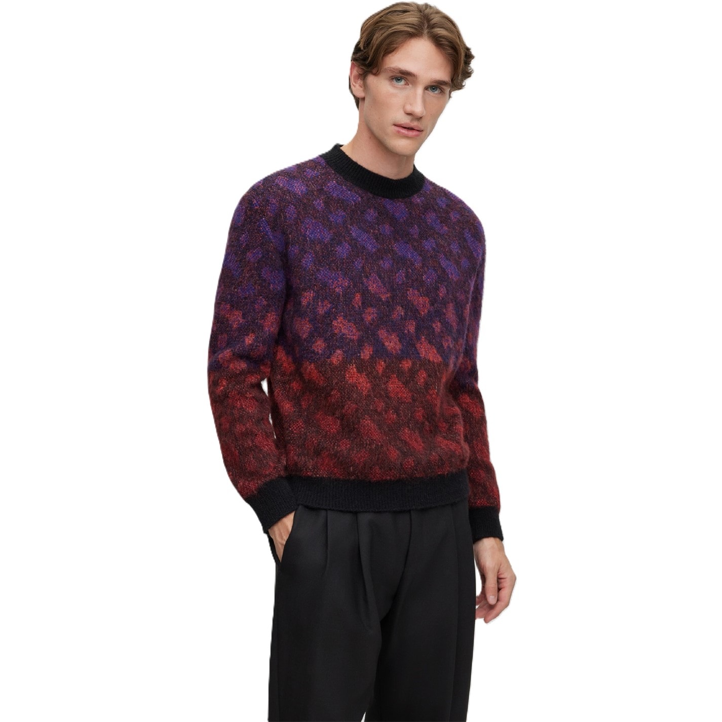 Boss | Men's Miracolo Crew Neck Jumper | Men | Black | Flannels