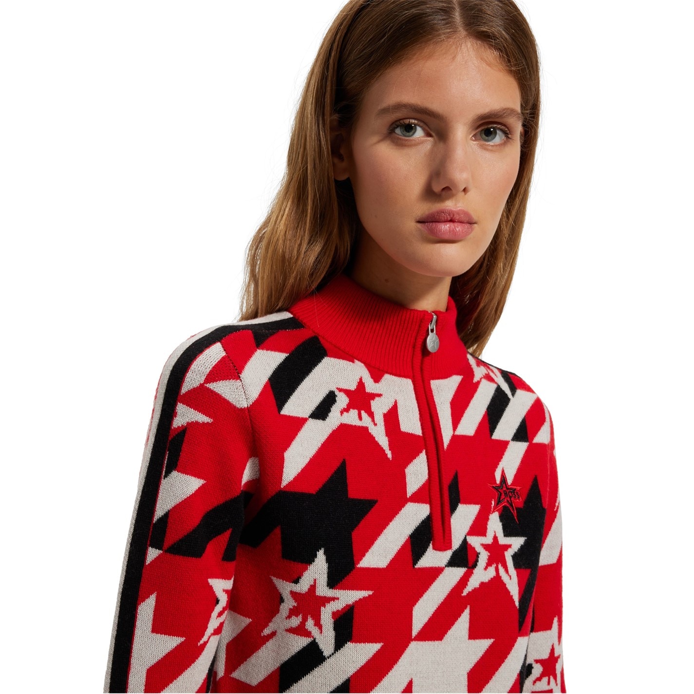 Boss | Women's Crew Neck Jumper | Women | Red | Flannels