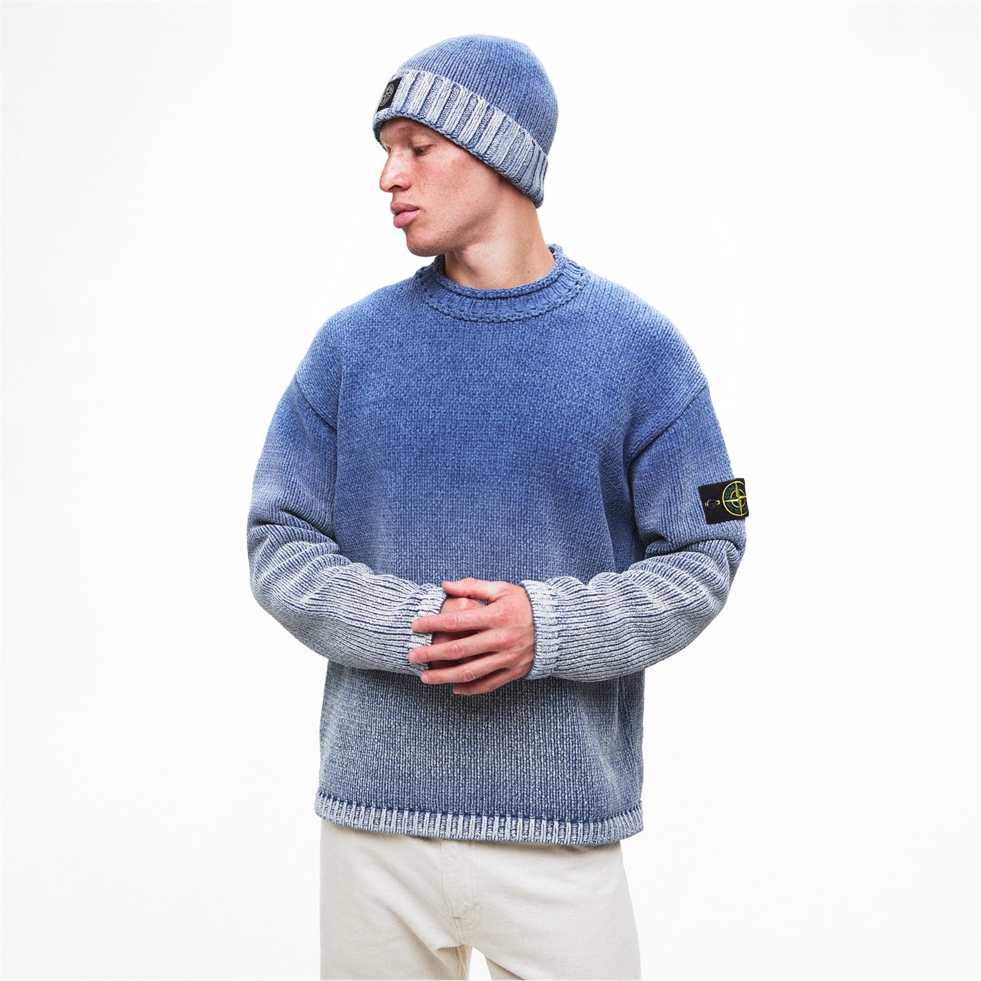 STONE ISLAND | Mens Degrade Knit Jumper Jumper | Men | Dark Blue V0024 ...