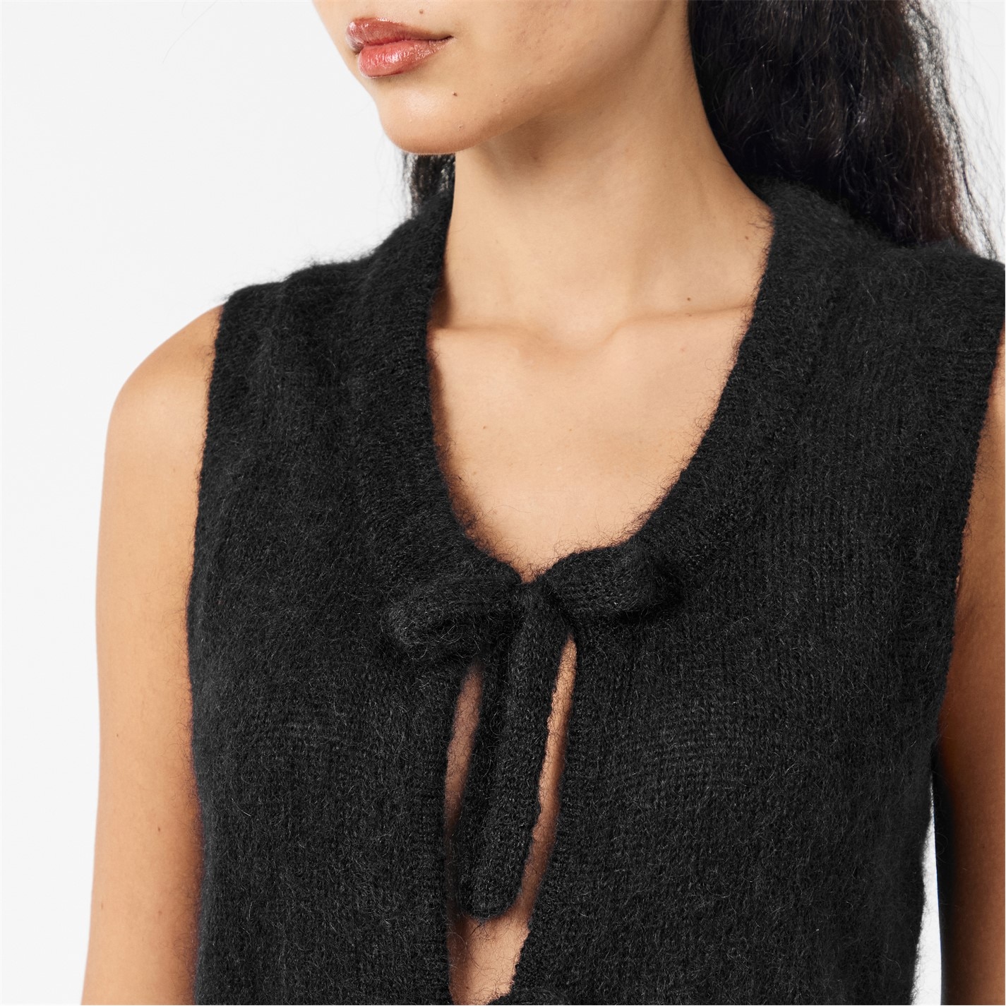 GANNI | Ganni Tie String Vst Ld99 | Women | Black | Flannels