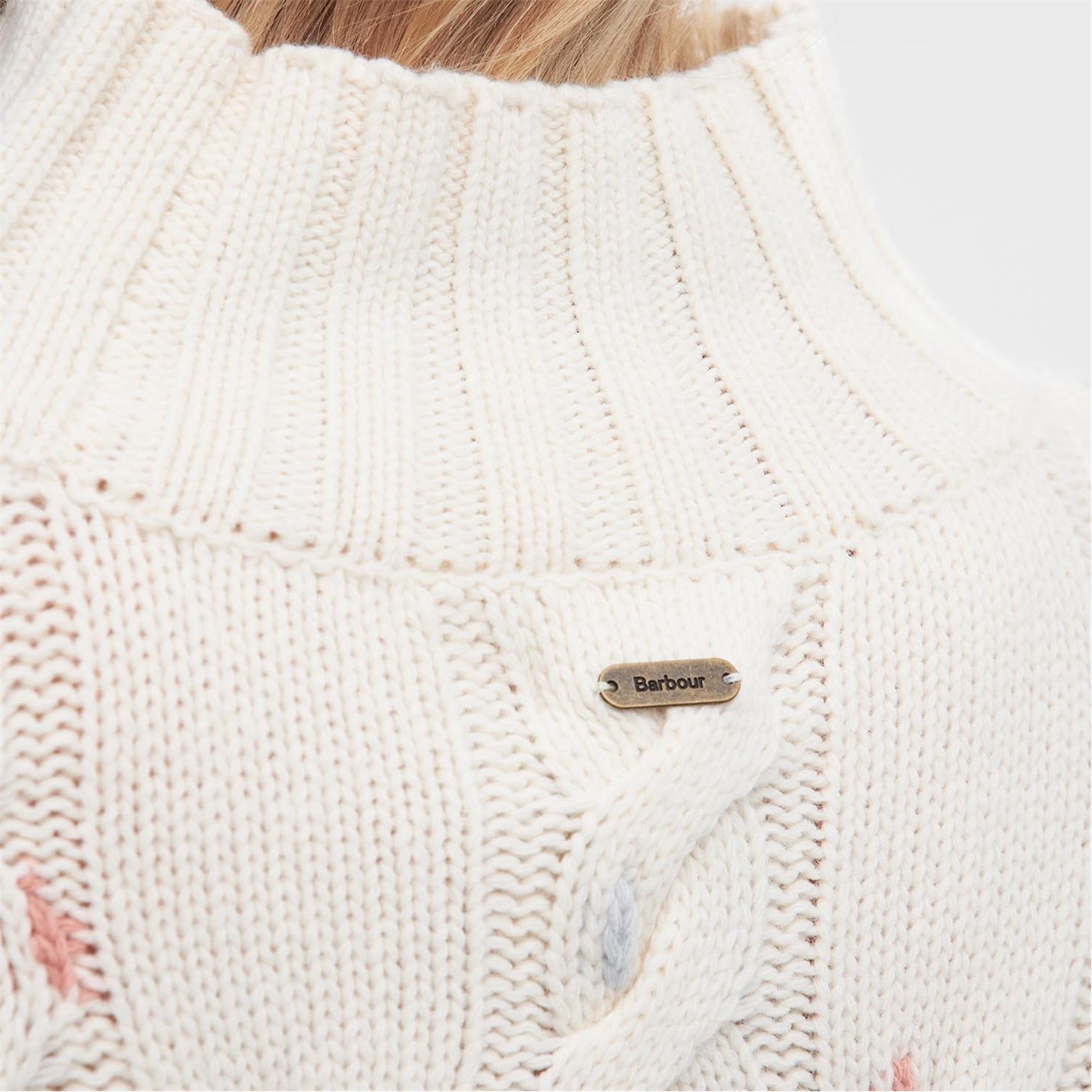 Barbour | Fleur Cable-Knit Jumper | Women | Ecru | Flannels