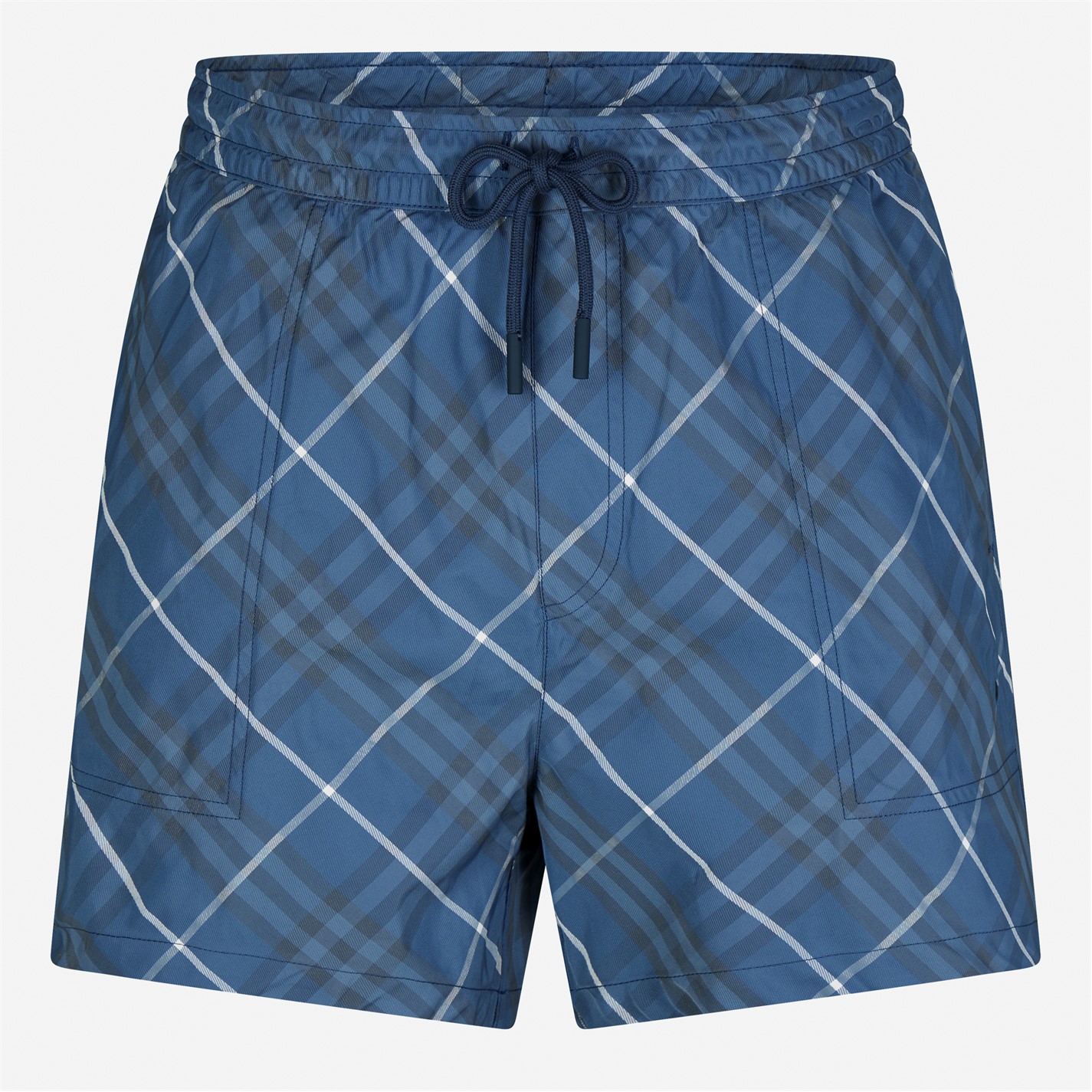 BURBERRY | Men's Check Swim Shorts | Men | Pewter | Flannels