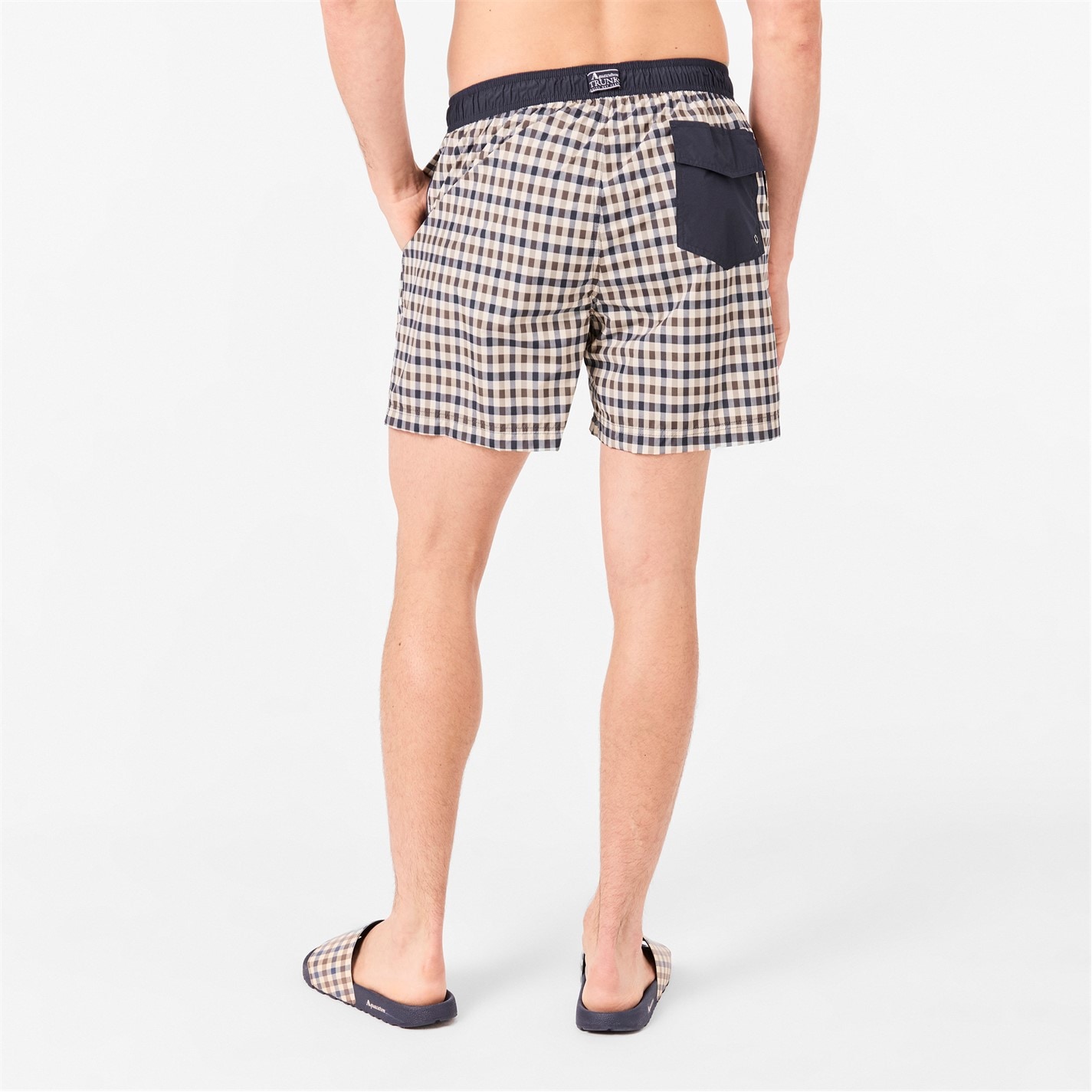 AQUASCUTUM | Beach Iconic Club Check Swim Shorts | Men | Check | Flannels