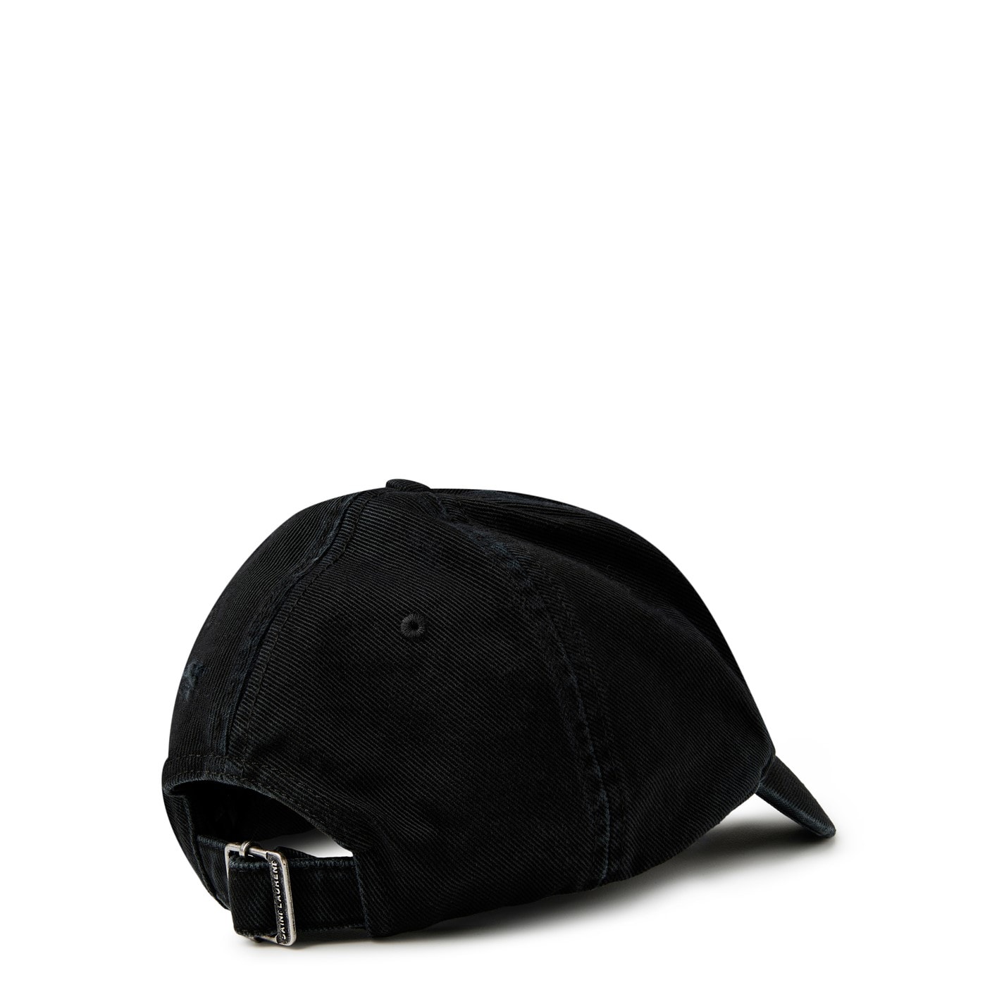 SAINT LAURENT | Washed Denim Baseball Cap | Women | Black | Flannels