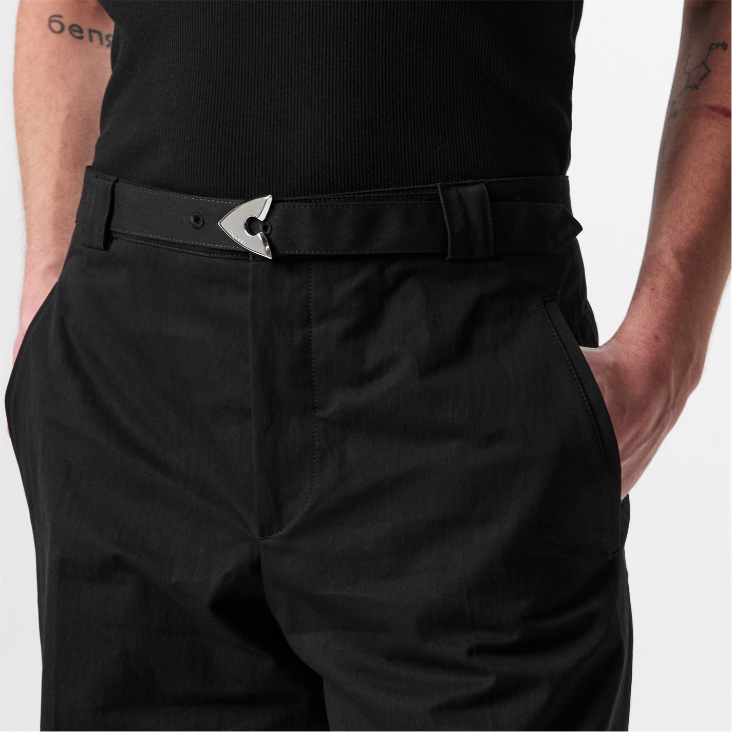 ALEXANDER MCQUEEN | Men's Buckle Tapered Trousers | Men | Black | Flannels