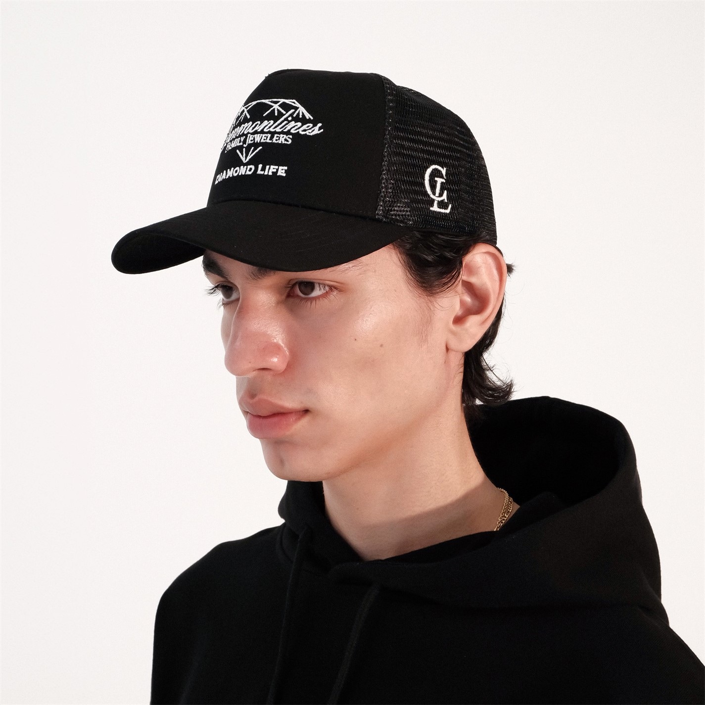 COMMON LINES | Diamond Life Cap | Men | White/Black | Flannels